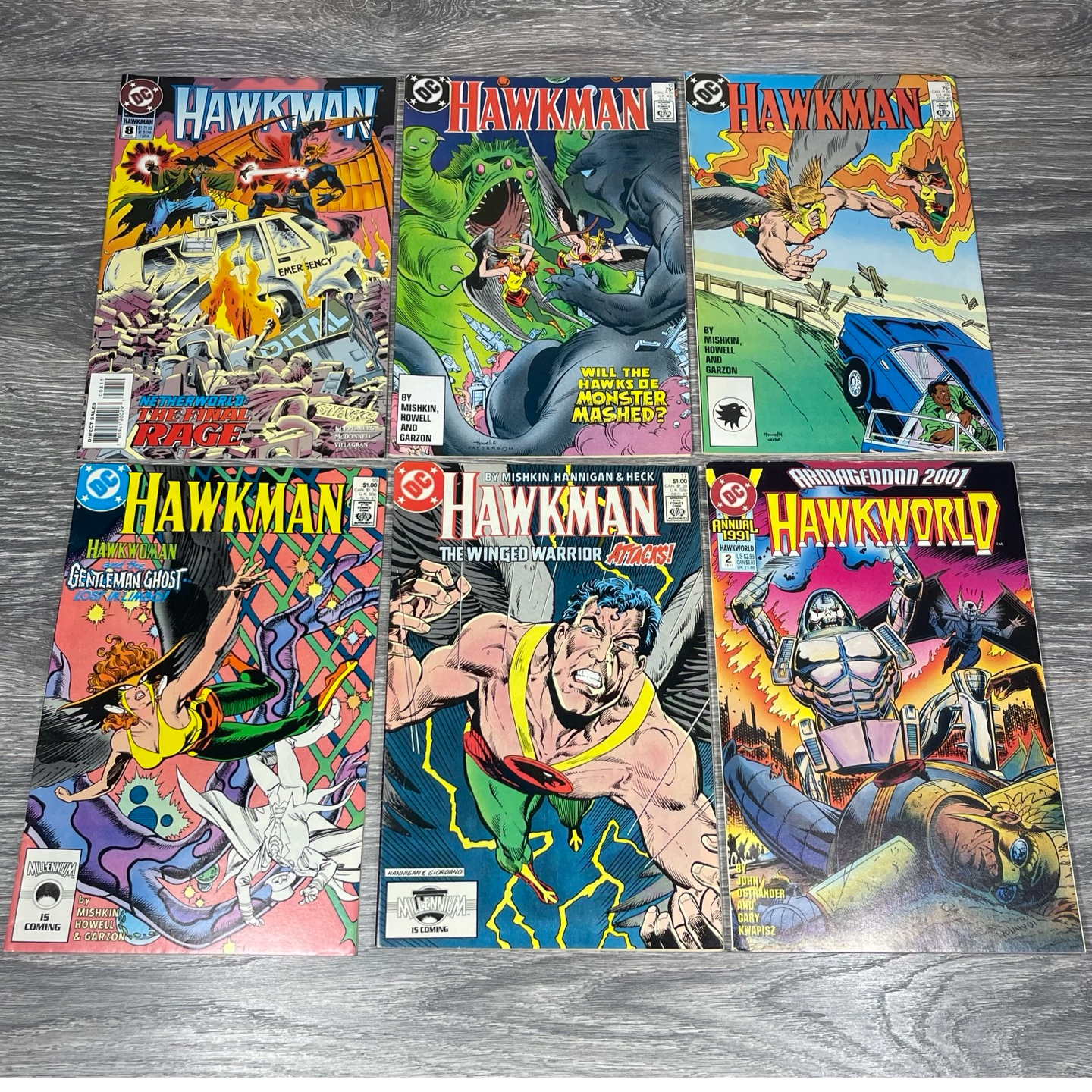 19 DC Comics Hawkman & Hawkworld Comic Book Lot