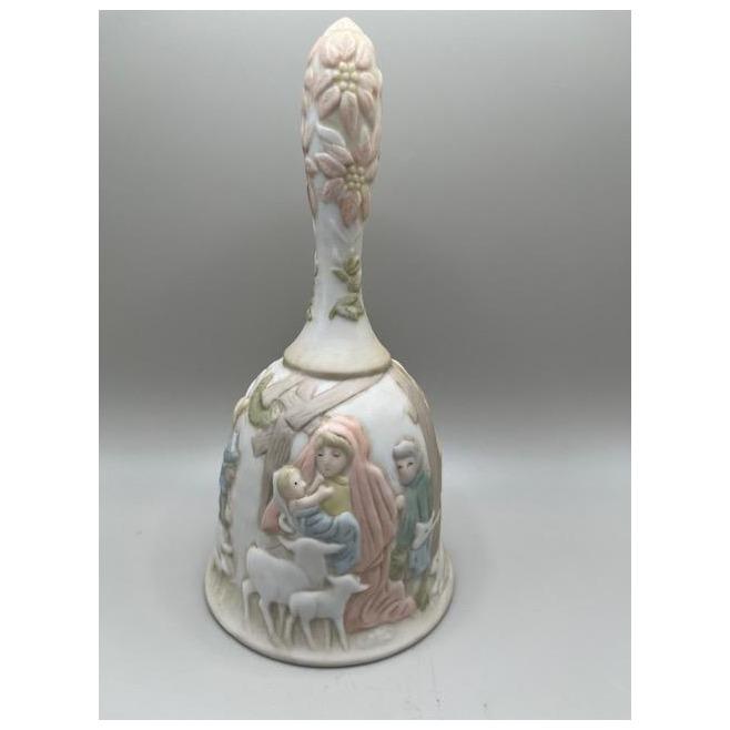 Vintage 1982 Lefton Porcelain Nativity Christmas Bell ~ Nativity Scene ...