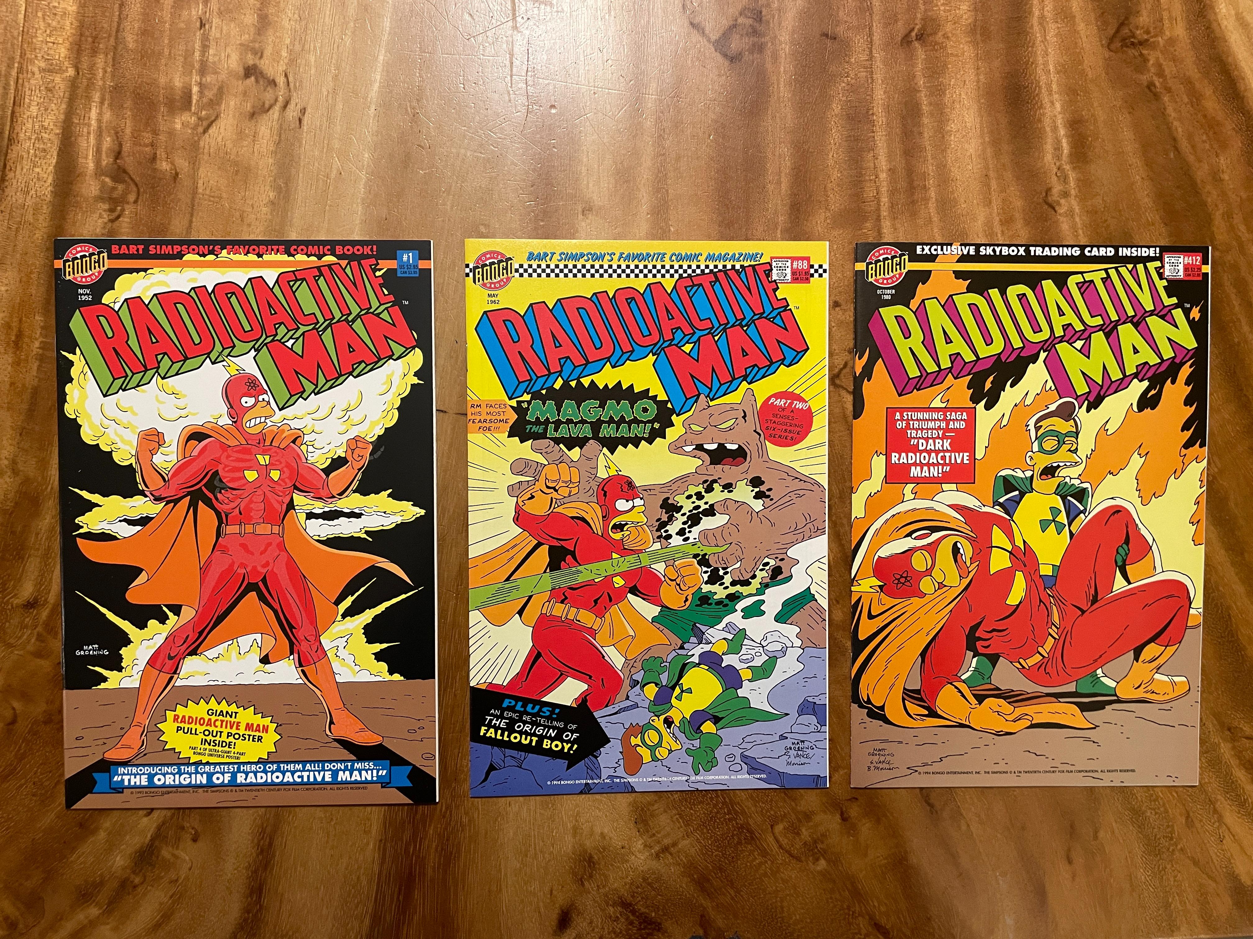 Radioactive Man Comic Lot 1 88 412 Bongo Comics.
