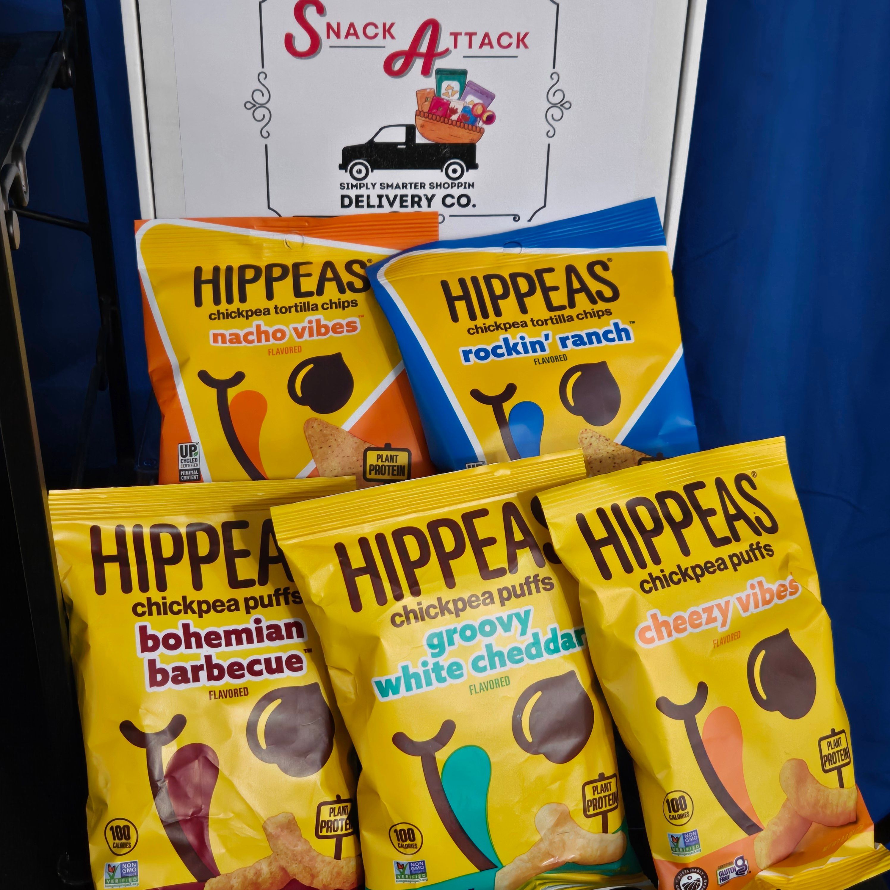 HIPPEAS Puffs & Chip Variety 5pc Giftable Vegan Snack Box