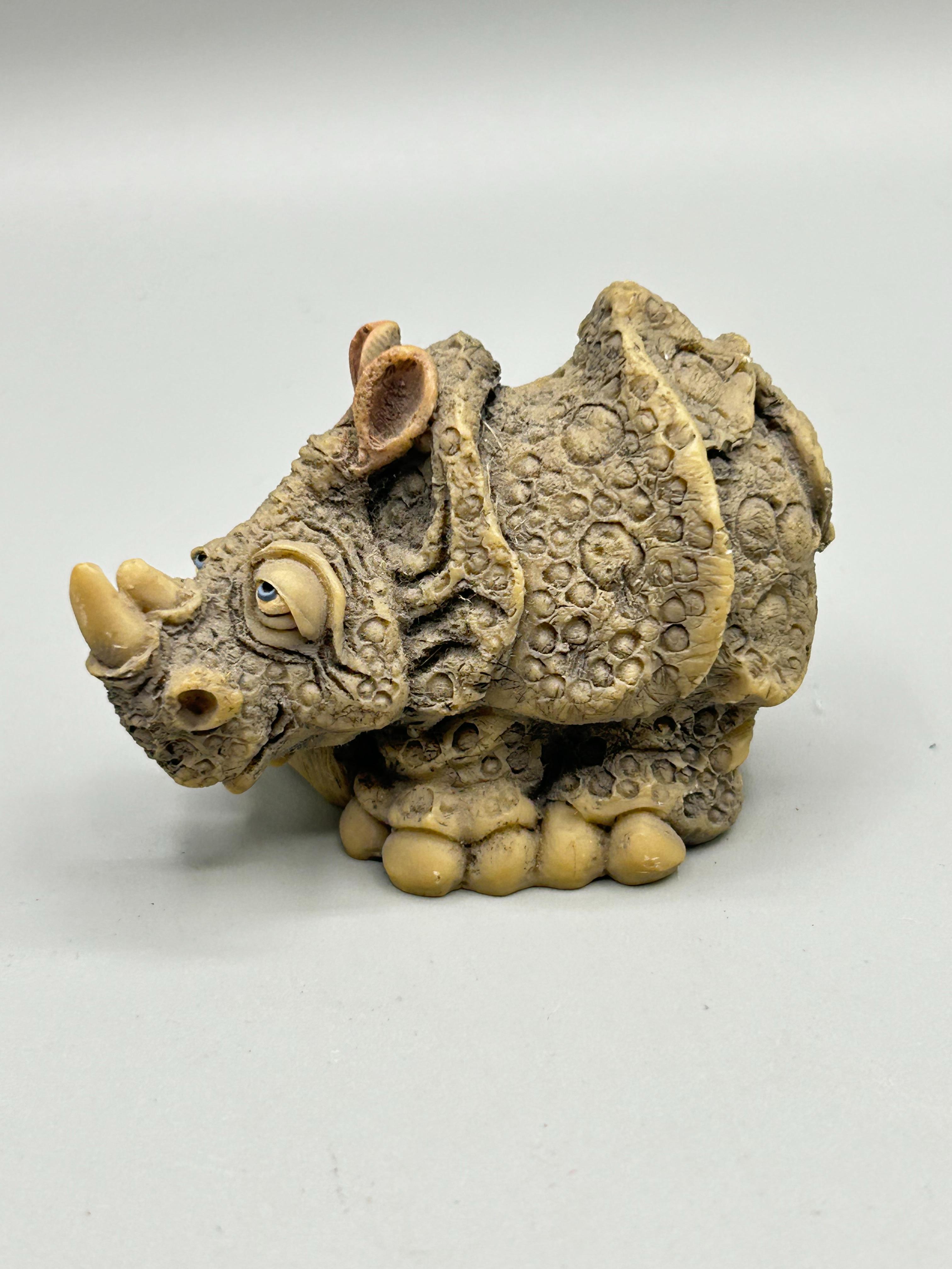 Vintage Frumps Rhinoceros Figurine Collectible Miniature Animal ...