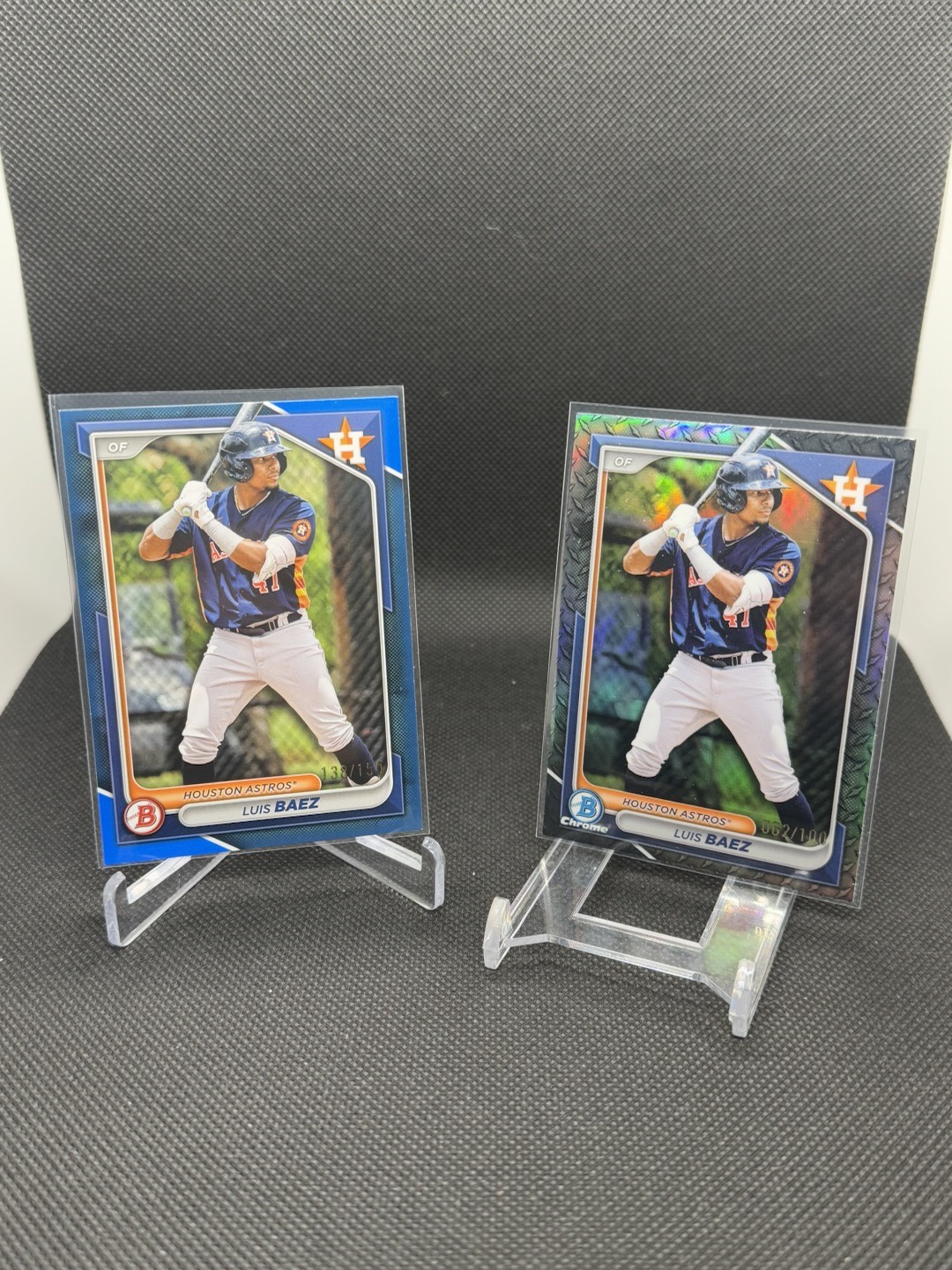 2024 Bowman Draft Luis Baez Metal Refractor 62/100 And Blue 138/150 ...