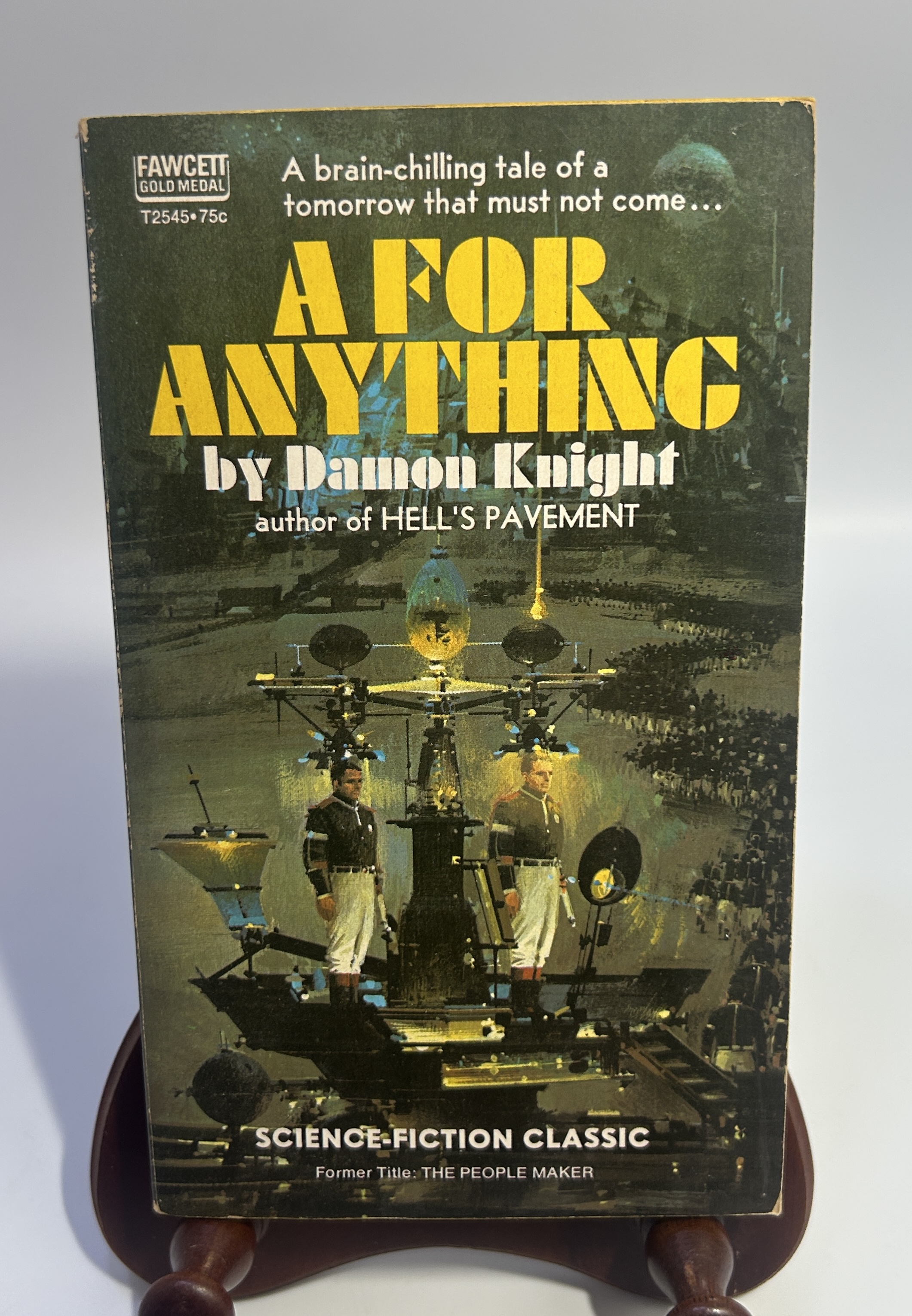 Vintage 'A For Anything' Damon Knight Paperback Book/Novel 1972 Fawcett