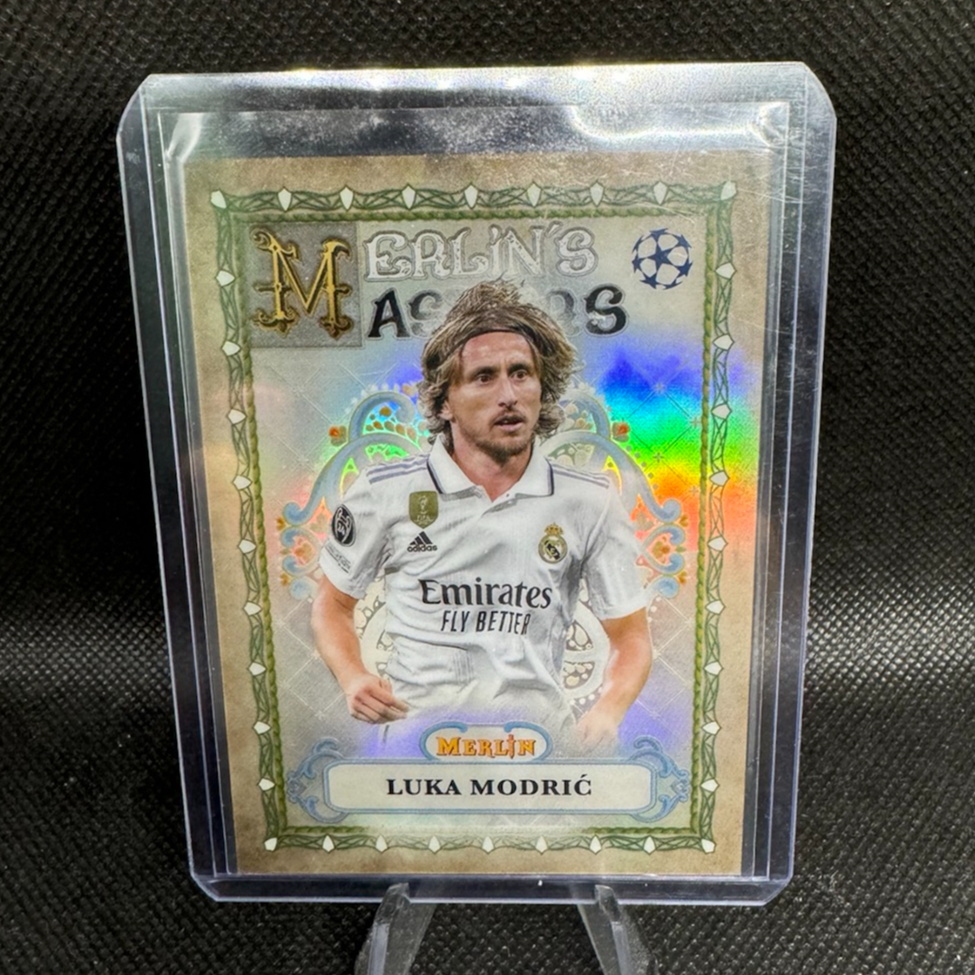 Luka Modric 2022-23 Topps Merlin Chrome UEFA Merlin’s Masters Real Madrid
