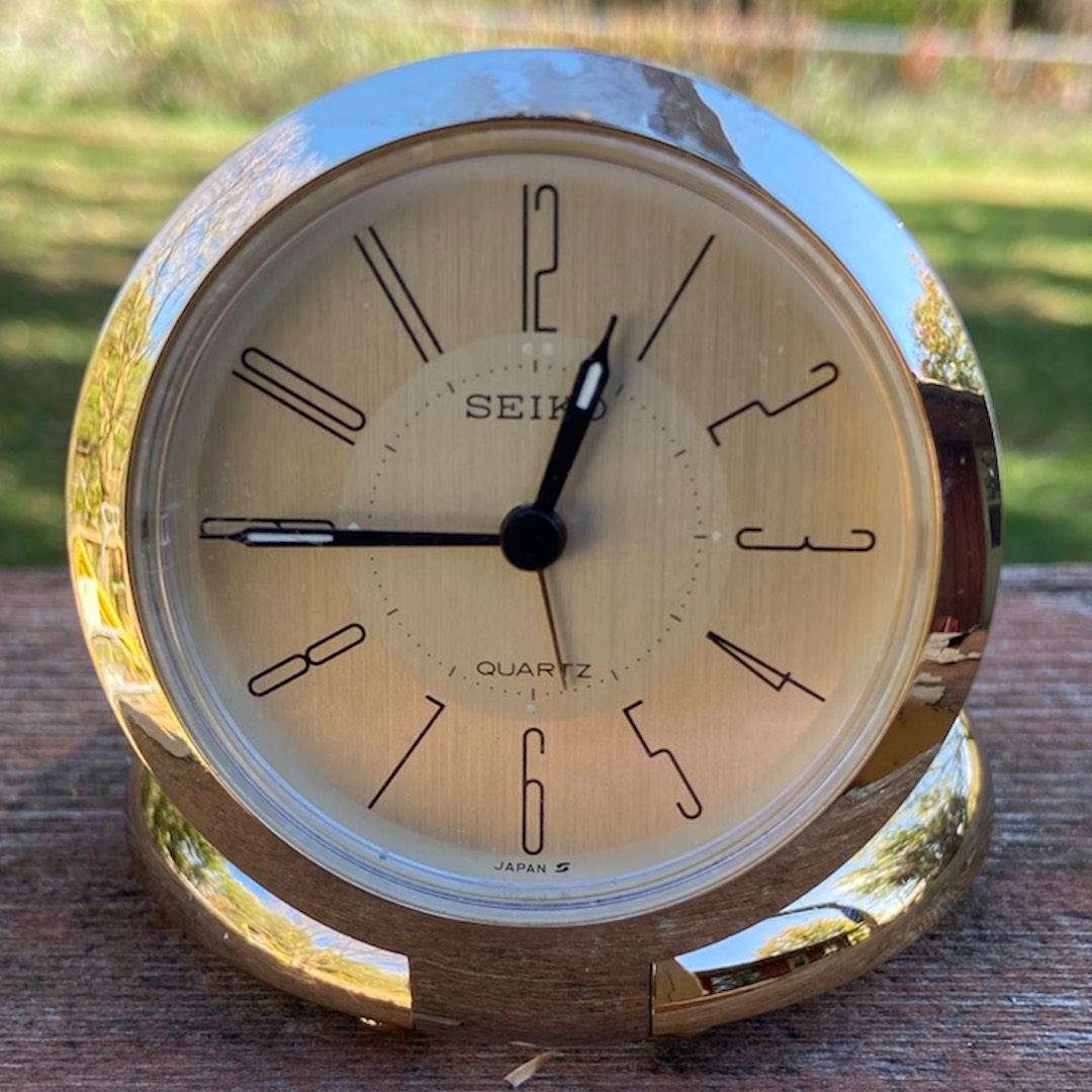 Seiko Folding Travel Alarm, Quartz Clock. Gold Tone. Working. Re ...