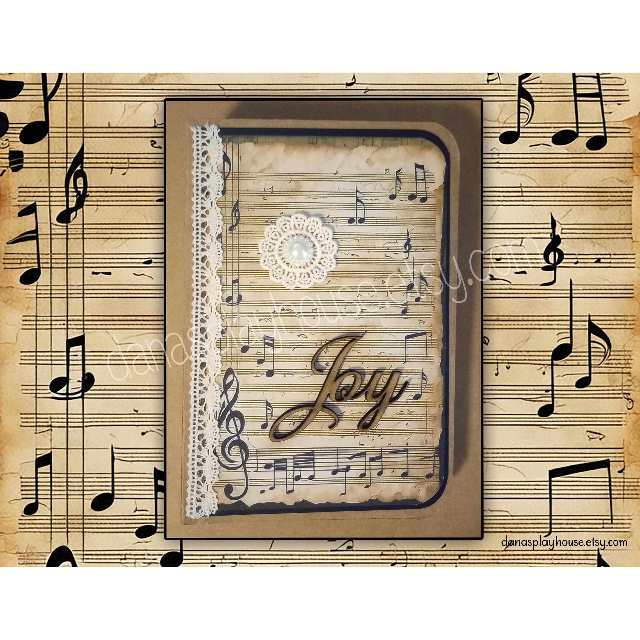Vintage Music Musical Mini Album, Music Journal, Music Photo Album ...