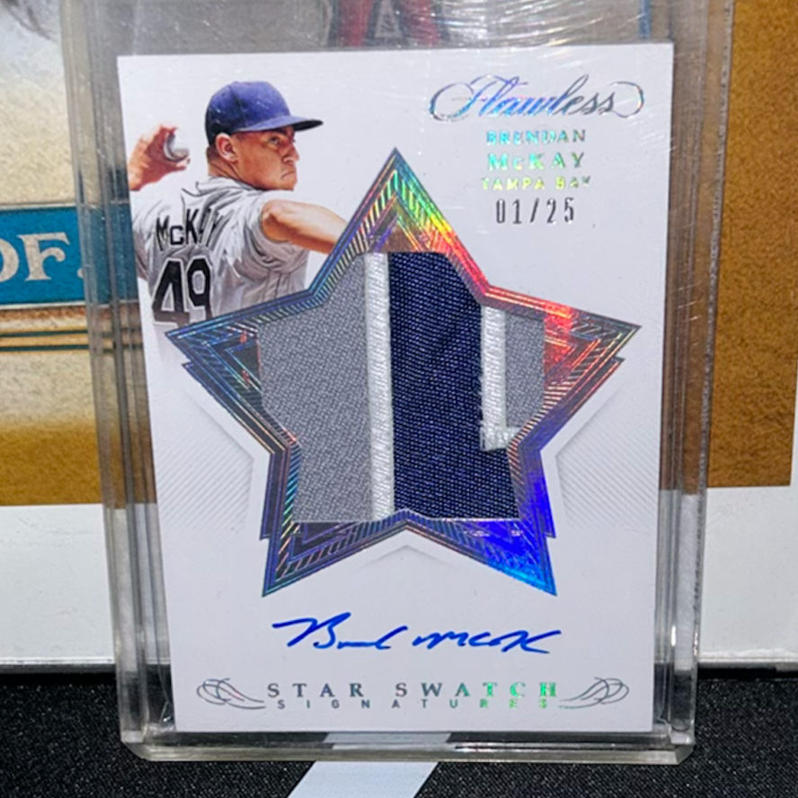 2020 Panini Flawless Star Swatch Signatures Brendan McKay 01/25