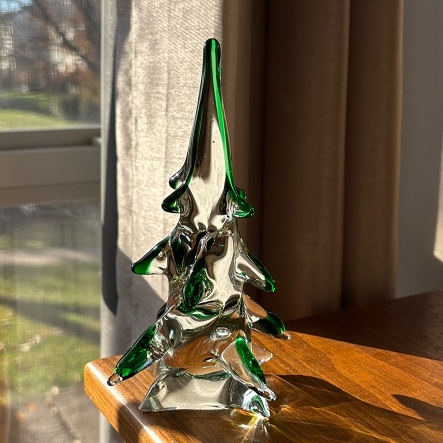 Crystal Green Tipped Christmas Tree