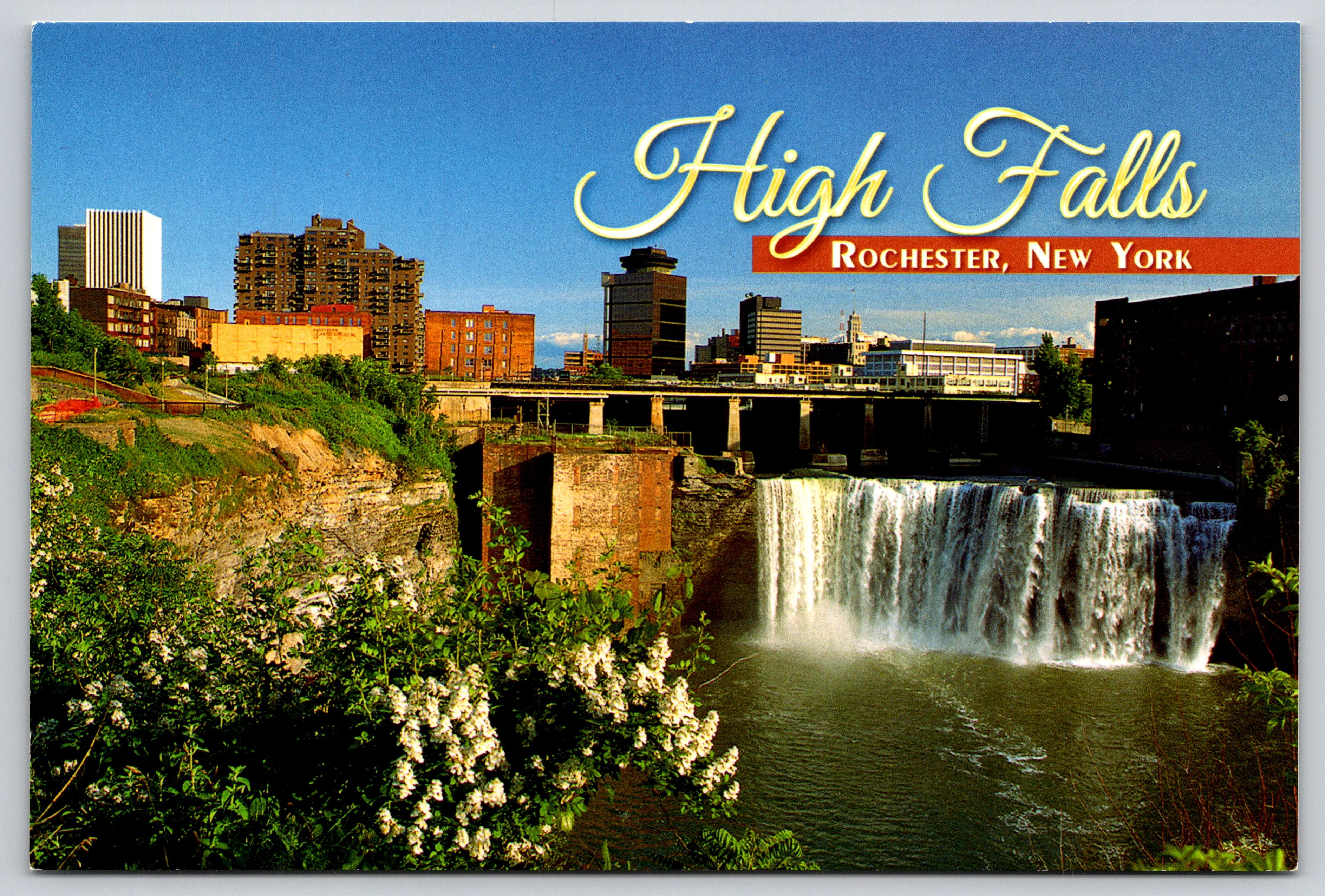 Postcard High Falls Genesee River Rochester New York Waterfall - NATO ...
