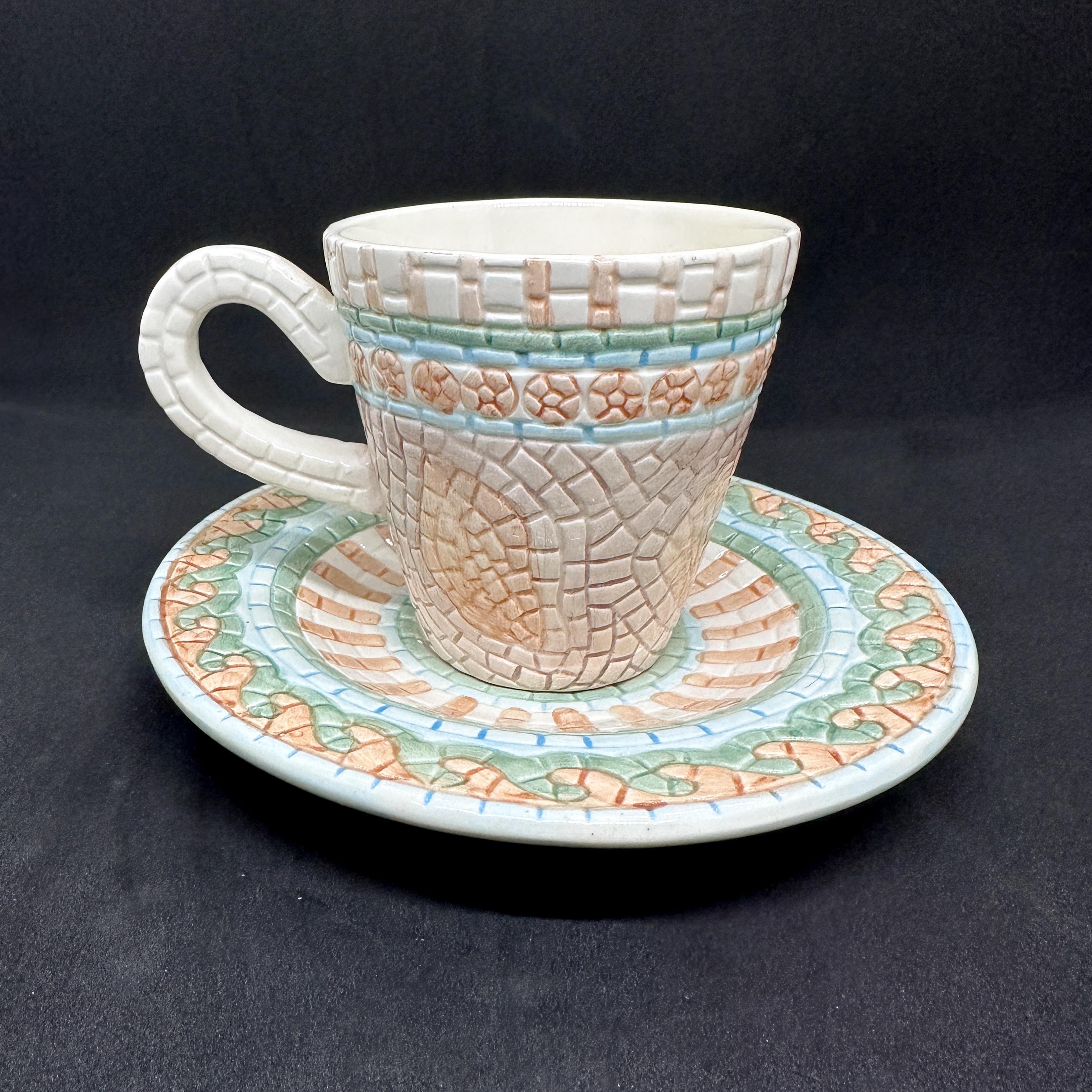 Vintage 1997 Cracker Barrel Tea Cup Saucer Ocean Star Fish Sea Shell ...