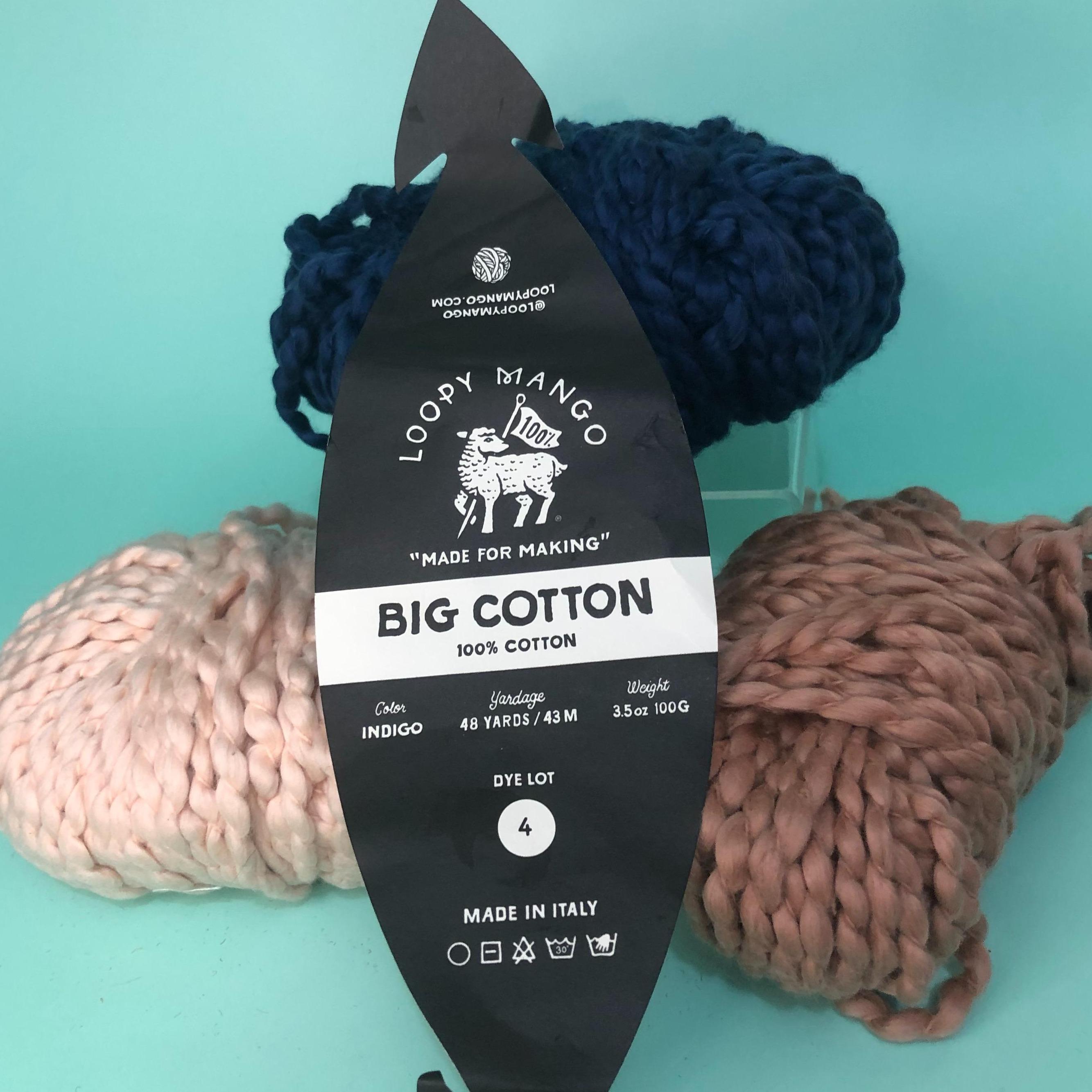 Loopy Mango 100% Big Cotton Yarn Made in Italy