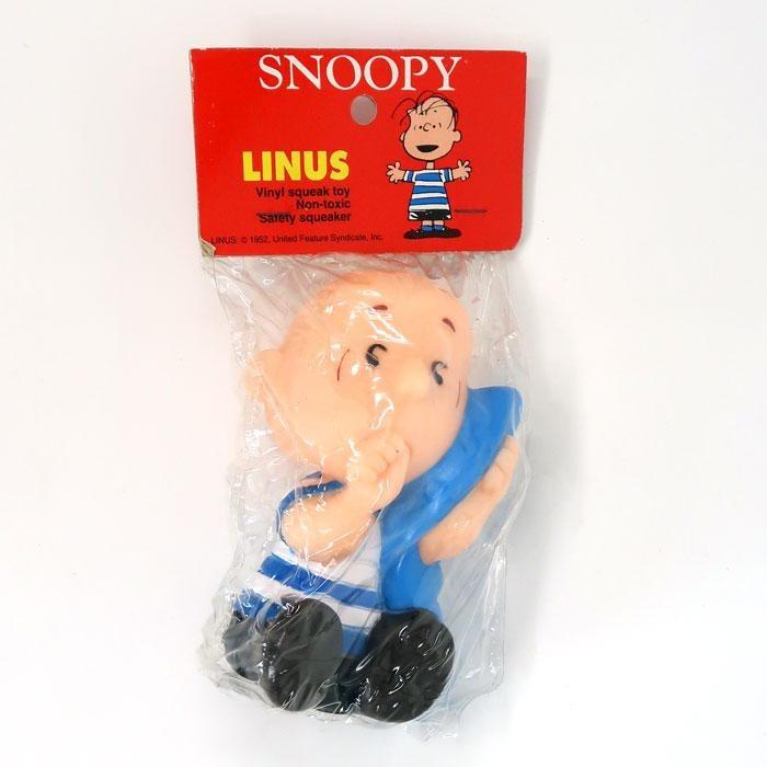 Vintage Linus Vinyl Squeak Toy - Peanuts Dog Toy