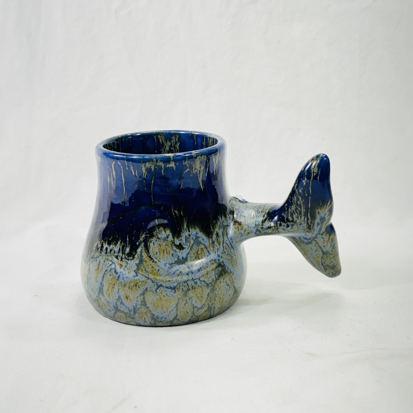 Studio Art Pottery Whale Tail Mug