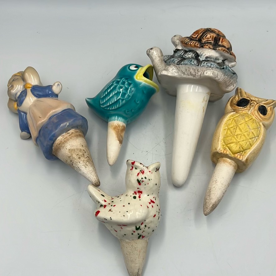 #29 - Vtg Pottery Plant Watering Spike Pick 2