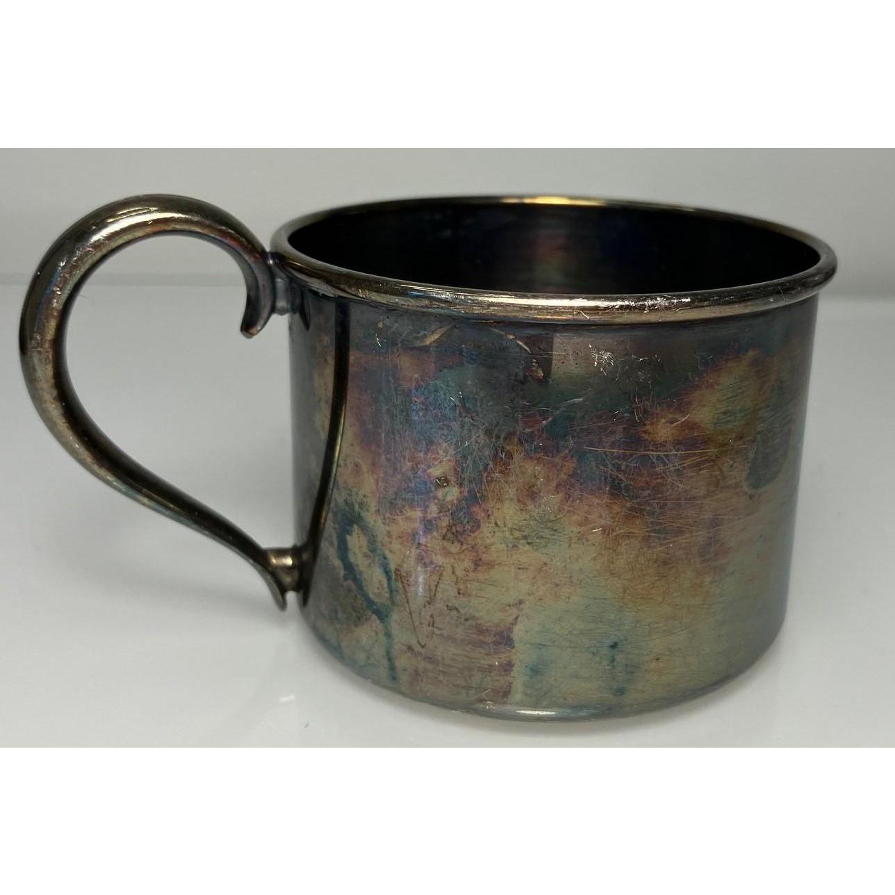 Vintage Oneida Silversmiths Silverplated child cup mug