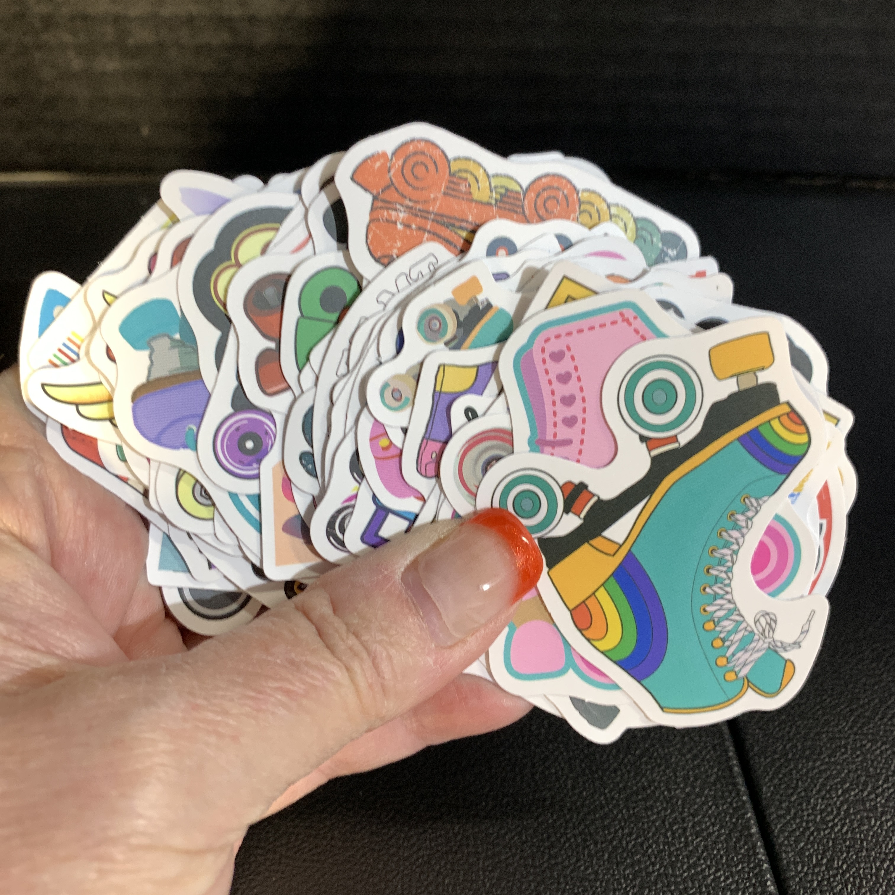 50-Retro Roller Skating Stickers