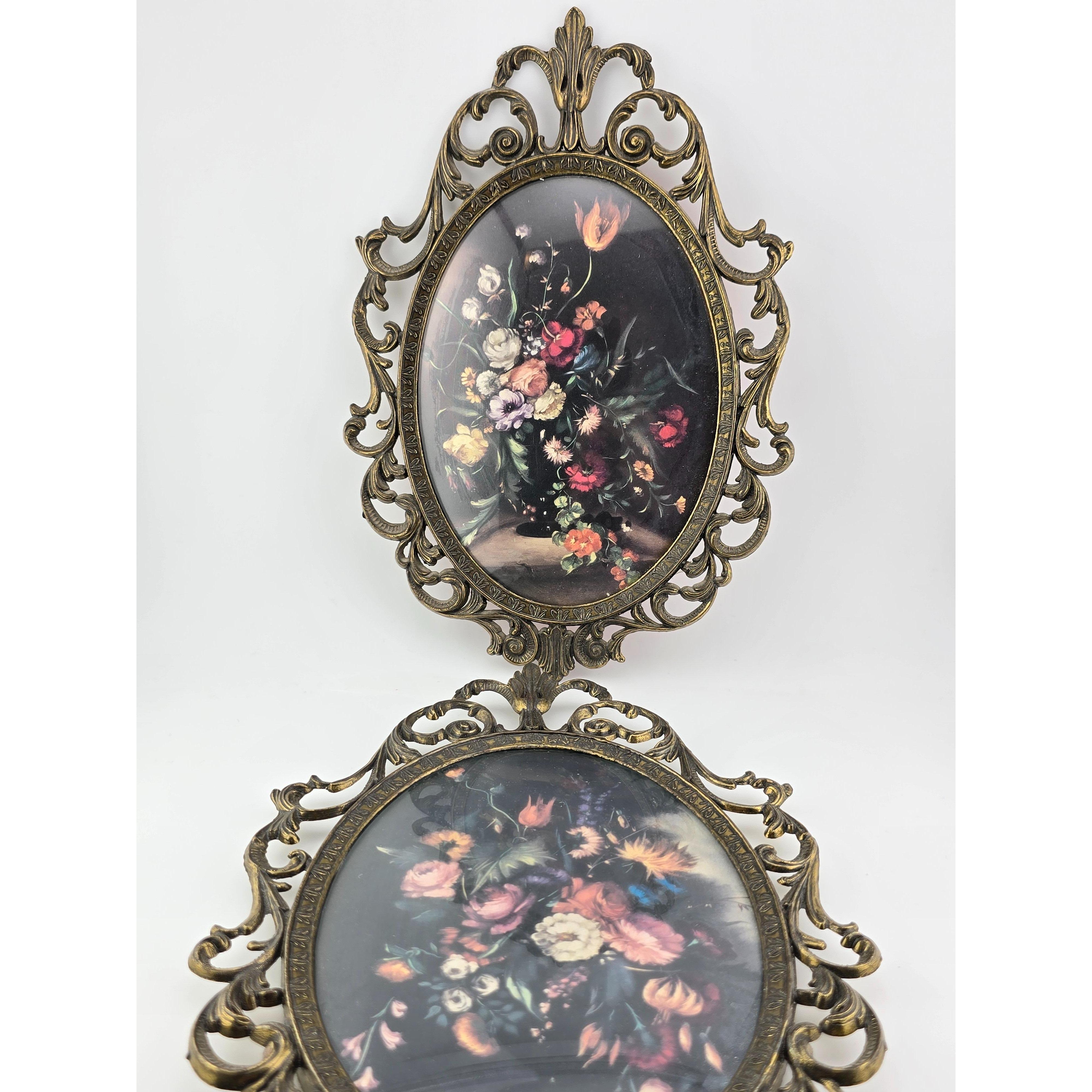 Vintage Italy MCM Metal Glass Frames.