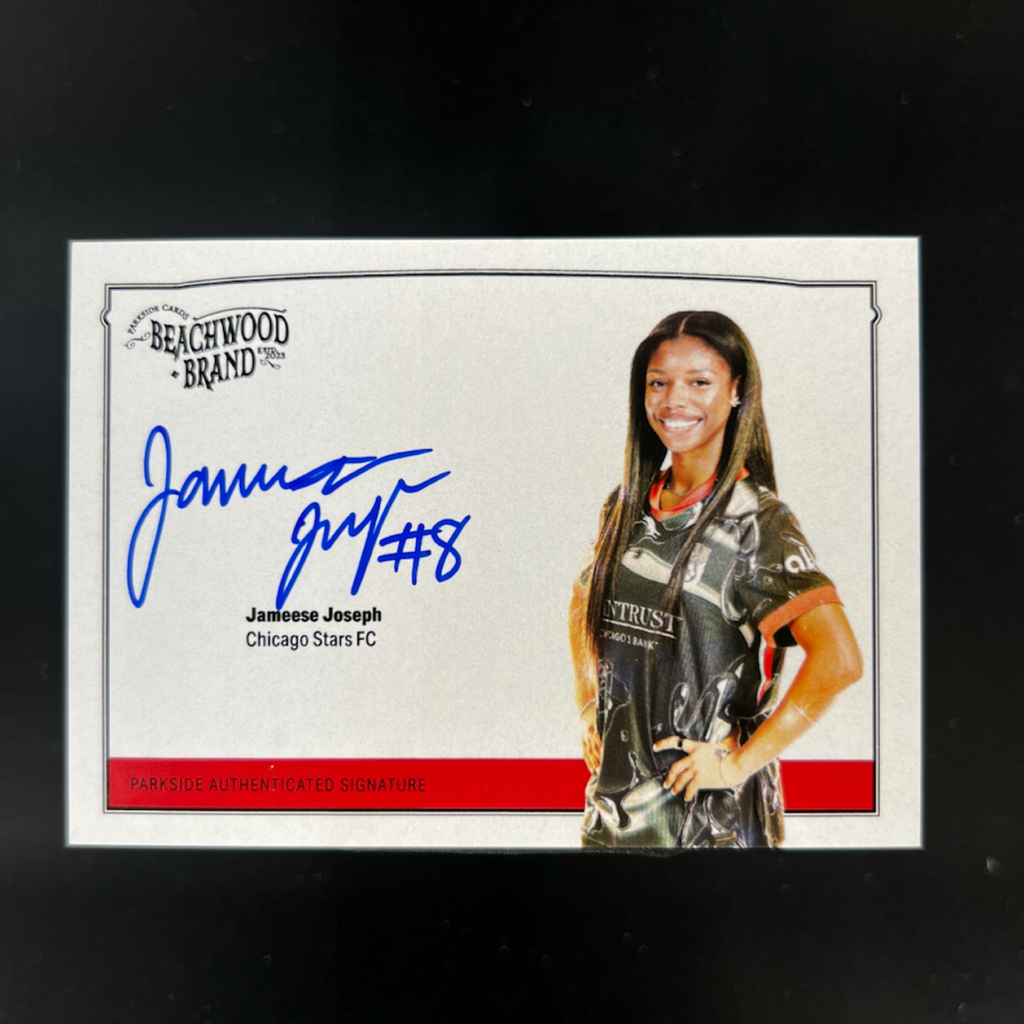 Jameese Joseph 2025 Parkside Beachwood Brand Autograph Soccer Card