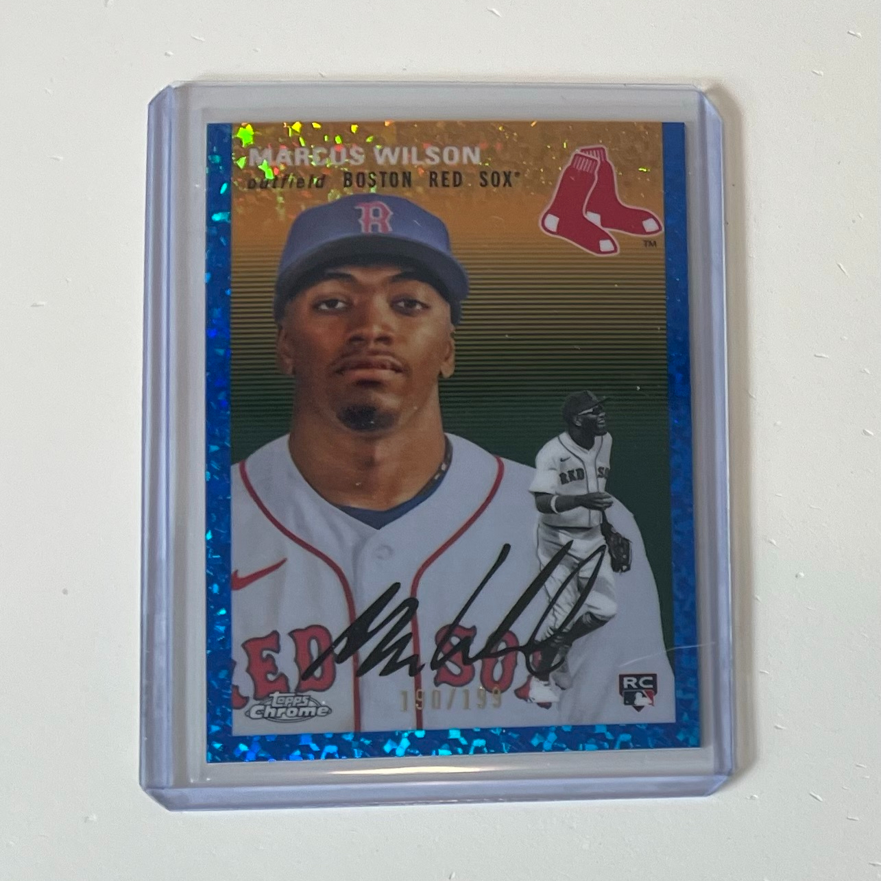 Marcus Wilson RC Blue Mini Diamond /199 Boston Red Sox