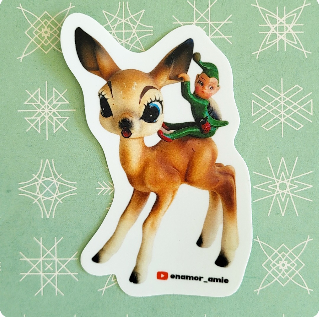 enamor_amie merch "Pixie Riding Deer" Sticker