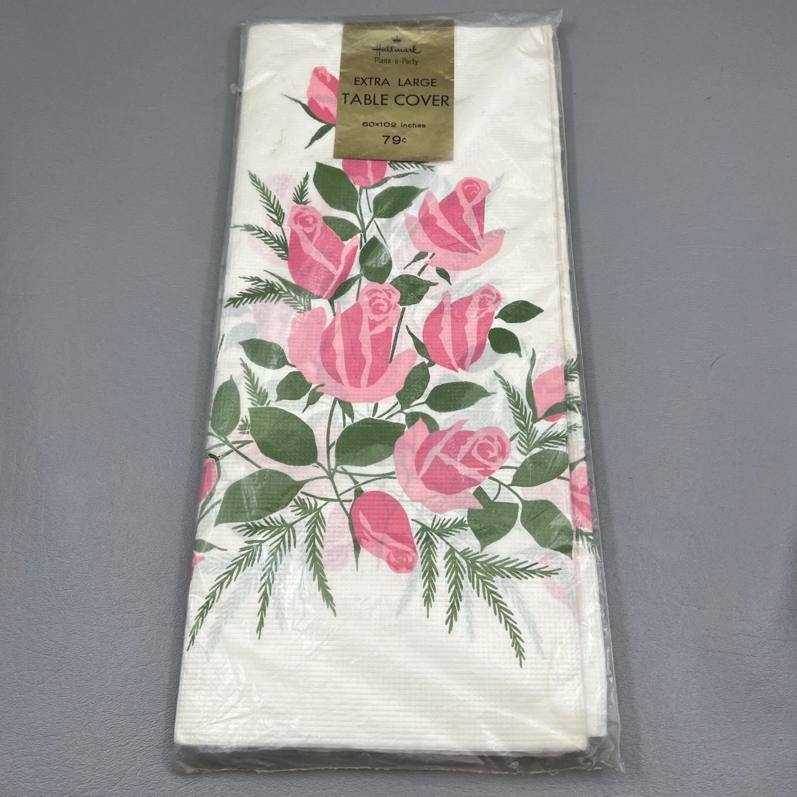 New Vintage Hallmark Plans A Party Extra Large Table Paper Cover Pink ...