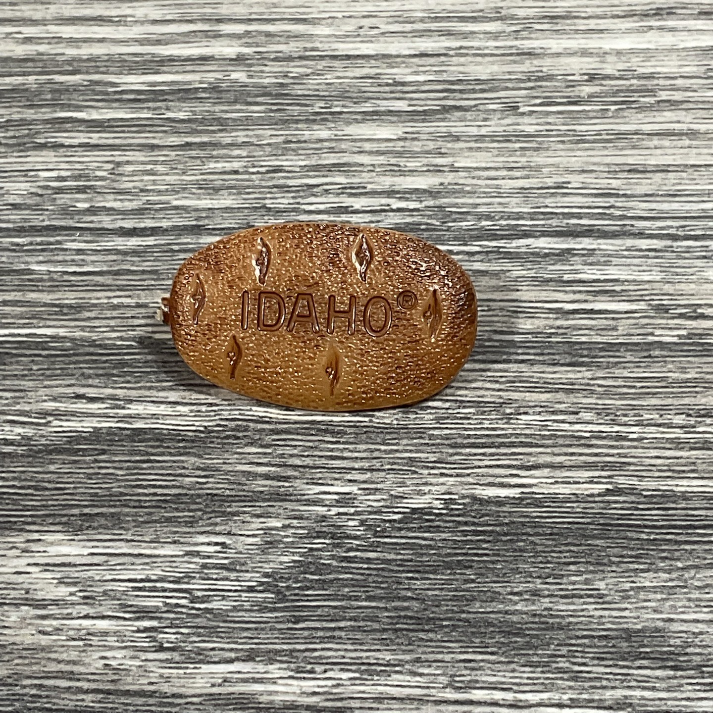 #32 - Vintage Idaho Potato Pin/Button Plastic