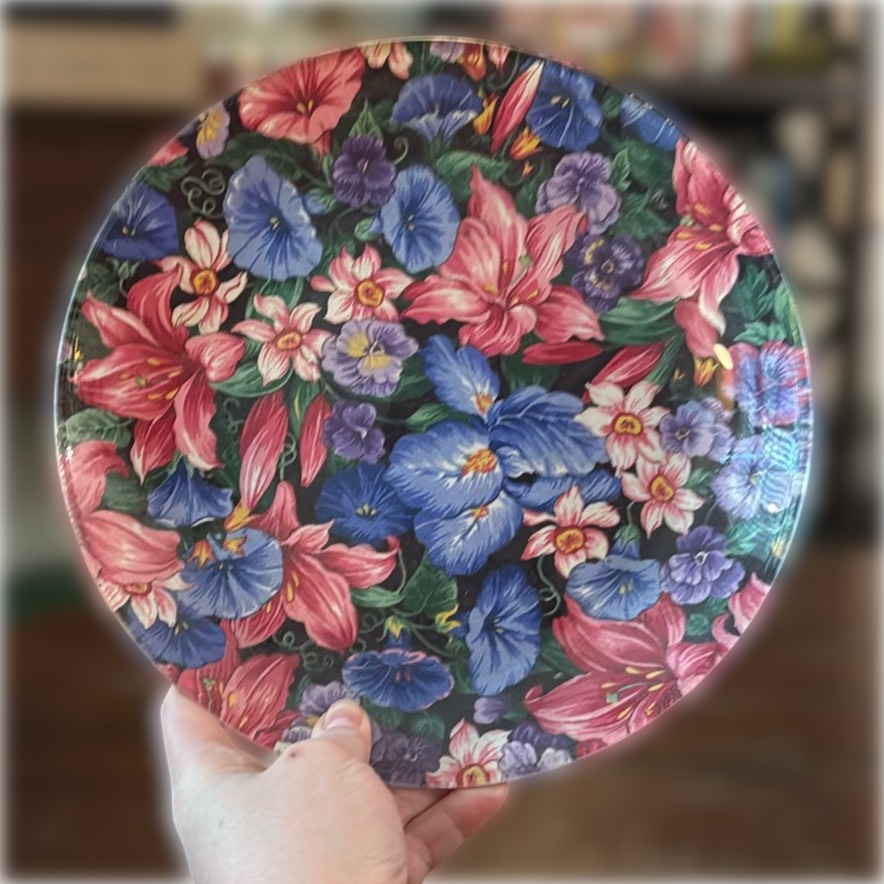 Hand-Signed Hobbyist Plate with Fabric Backing - 10” in diameter