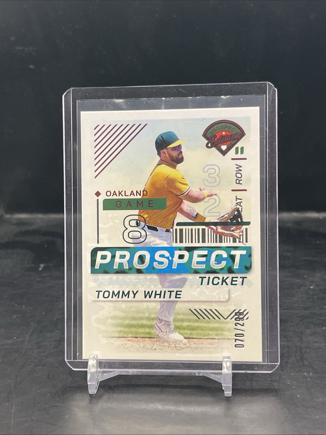 2024 Panini Prospect Edition Tommy White Red Parallel 70/299 Oakland ...