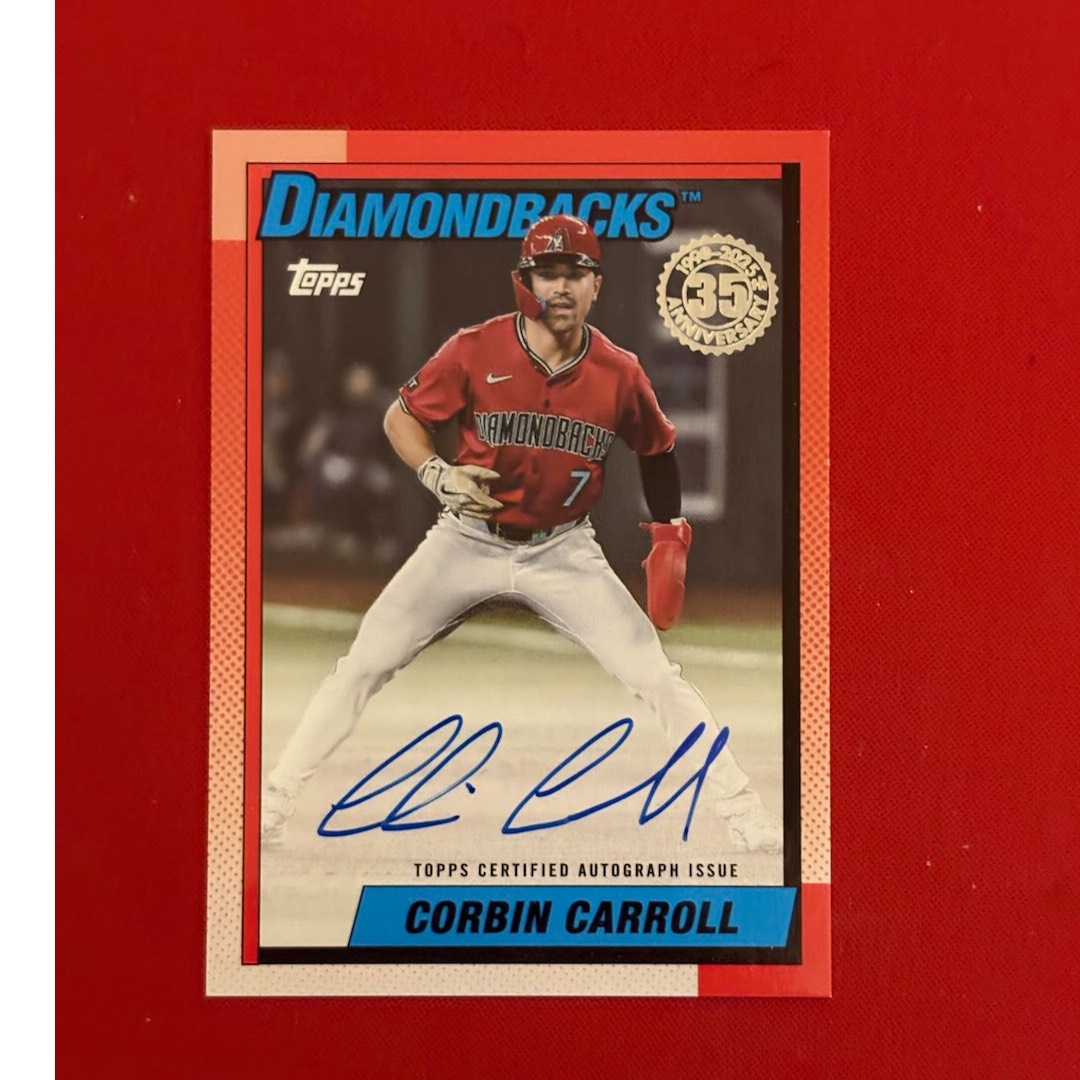 Corbin Carroll Autograph 2025 Topps Series 1 1990