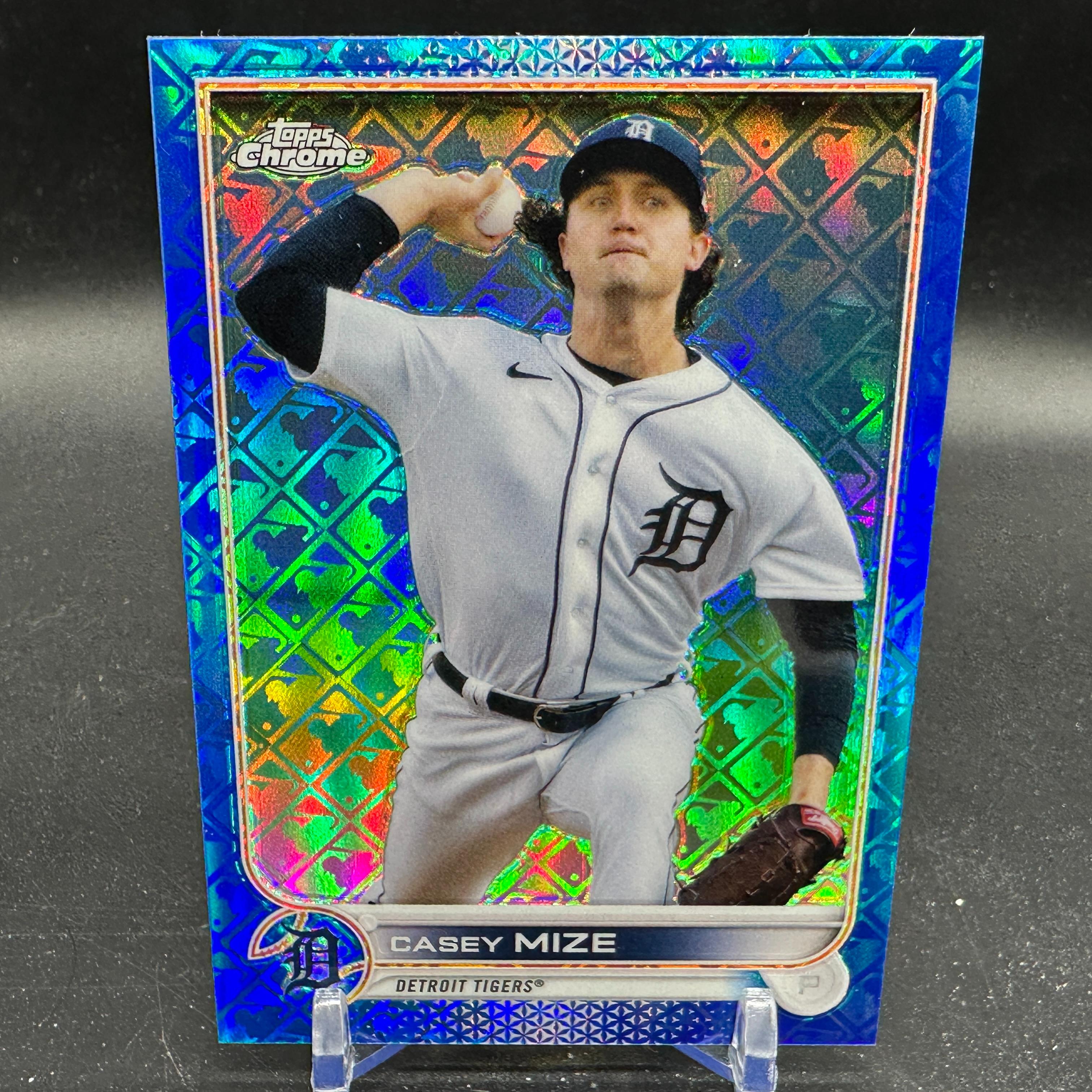 Casey Mize Logofractor Blue Refractor /150 2022 Topps Chrome Detroit Tigers