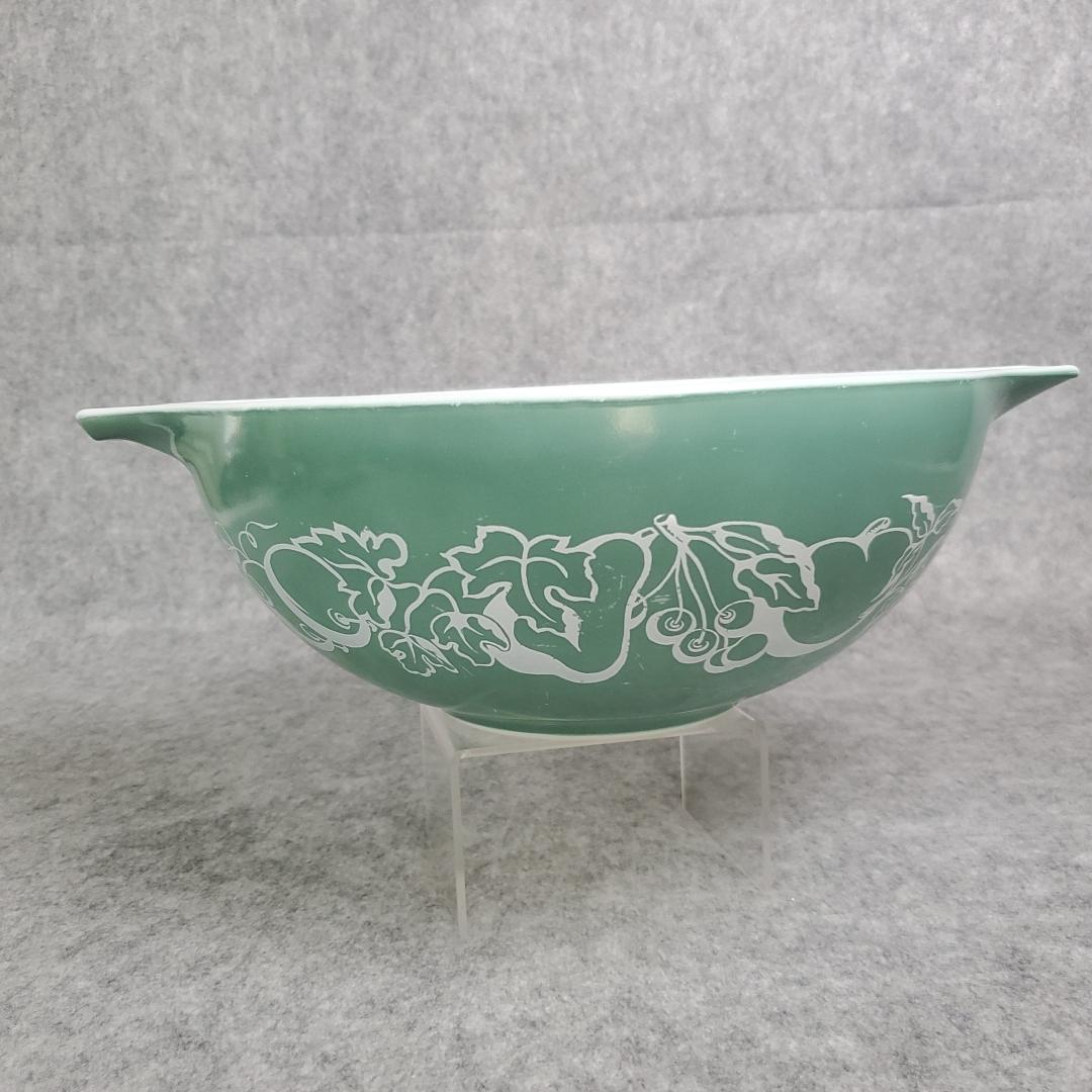Pyrex Salad Bowl 4qt Cinderella 444 Fetus Green White Vintage 1960 Promo