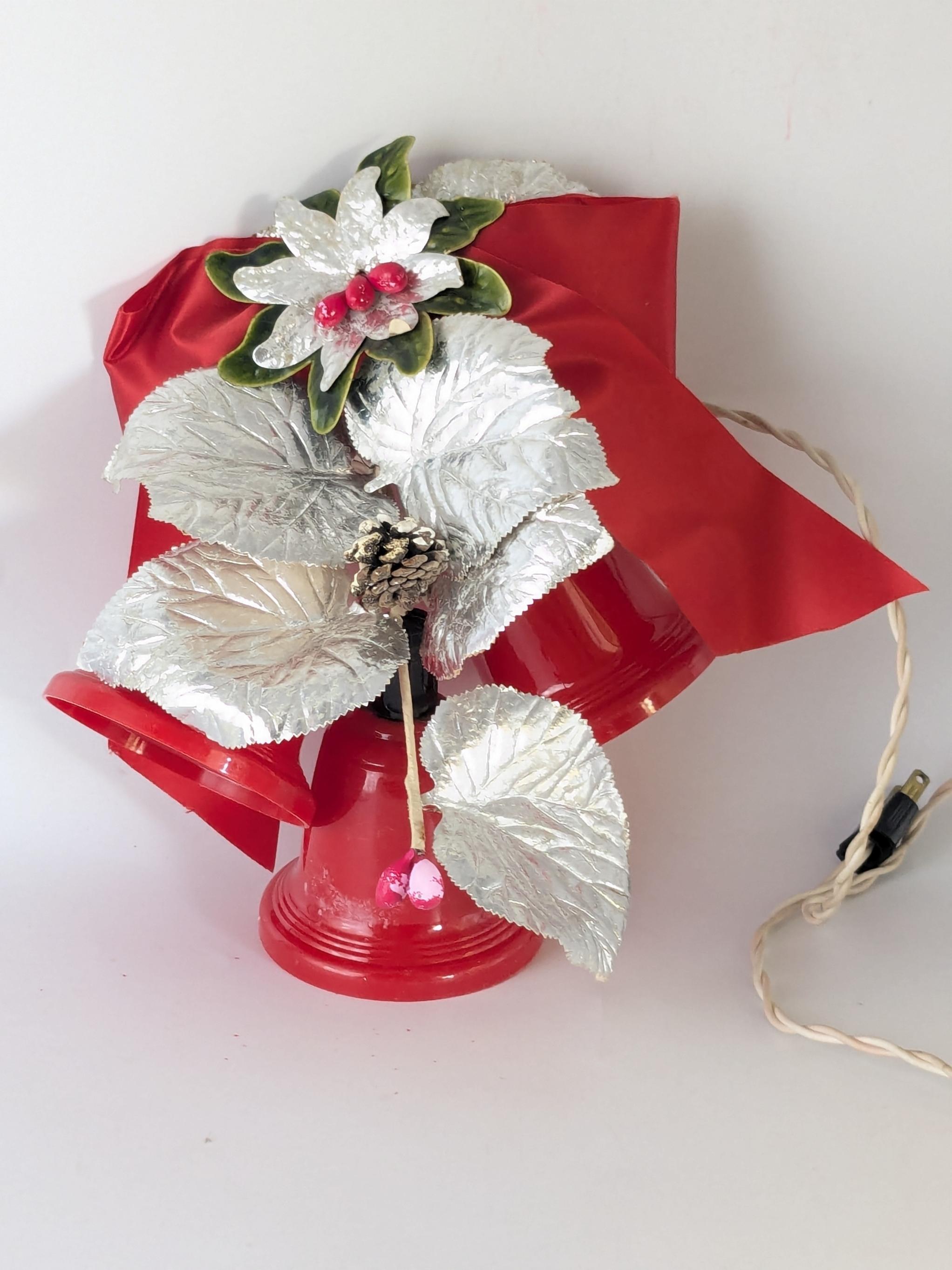 Vintage Paramount Christmas Bell Lights with Box 1950's Holiday Decor