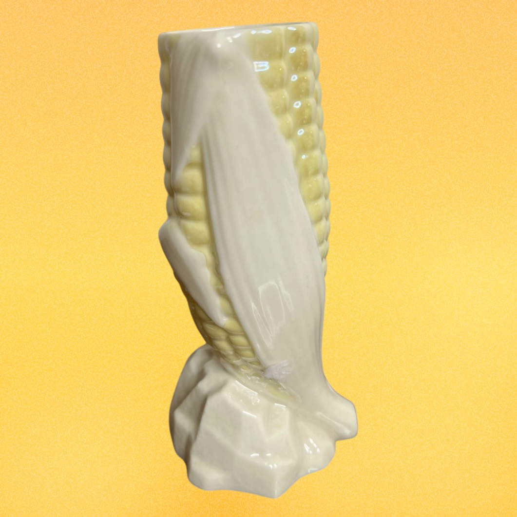 Vintage Belleek Lusterware Corn Vase