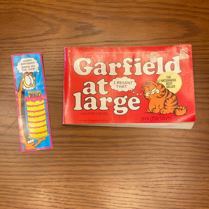 Vintage Garfield Book And Bookmark