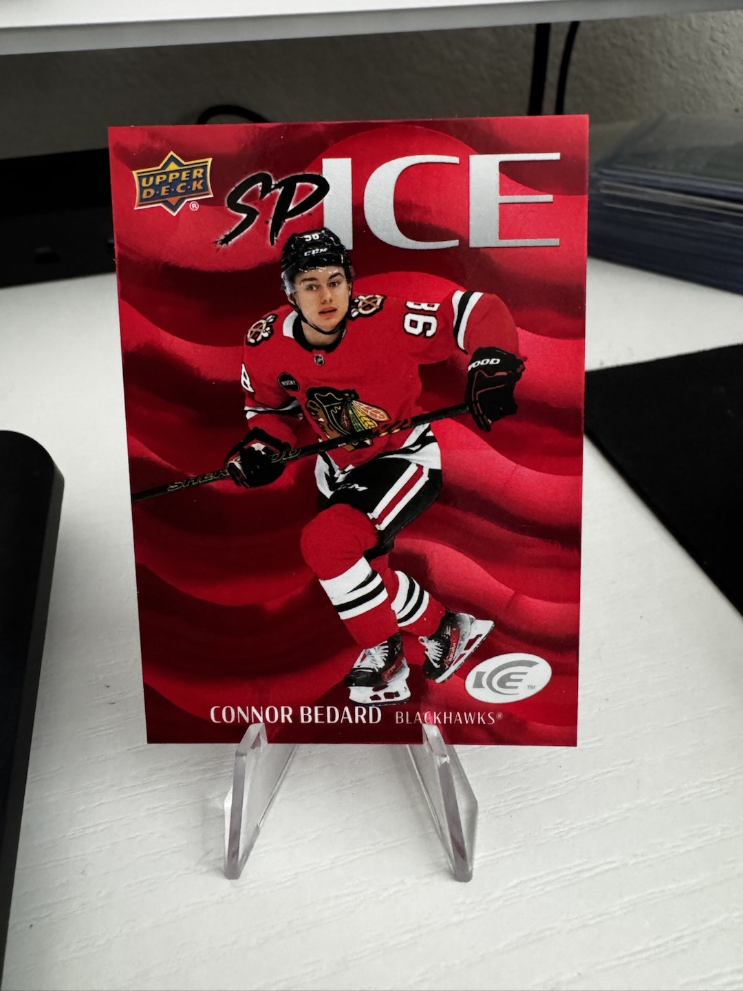 Connor Bedard 2024-25 UD Ice SPICE Hot Chicago Blackhawaks