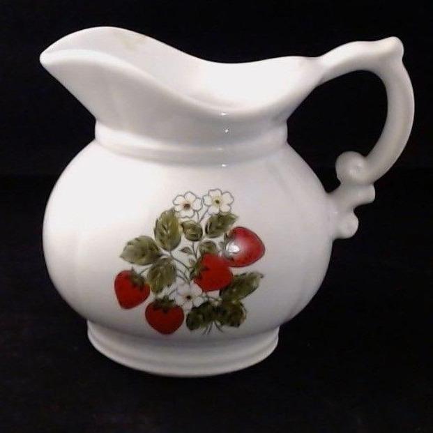 McCoy White pitcher with Strawberries (2-147)