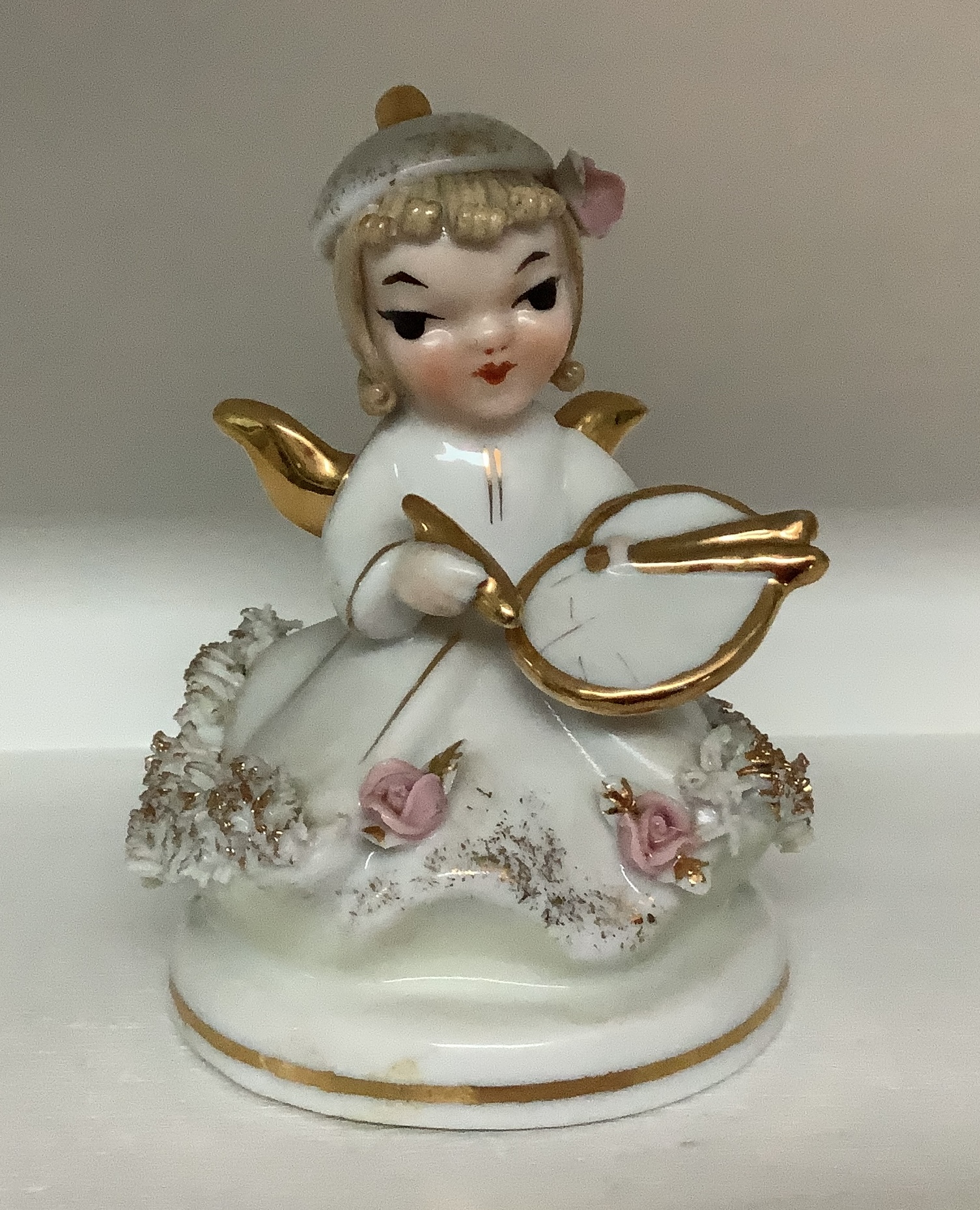 Lefton Angels Little Artist Porcelain 1960s vintage