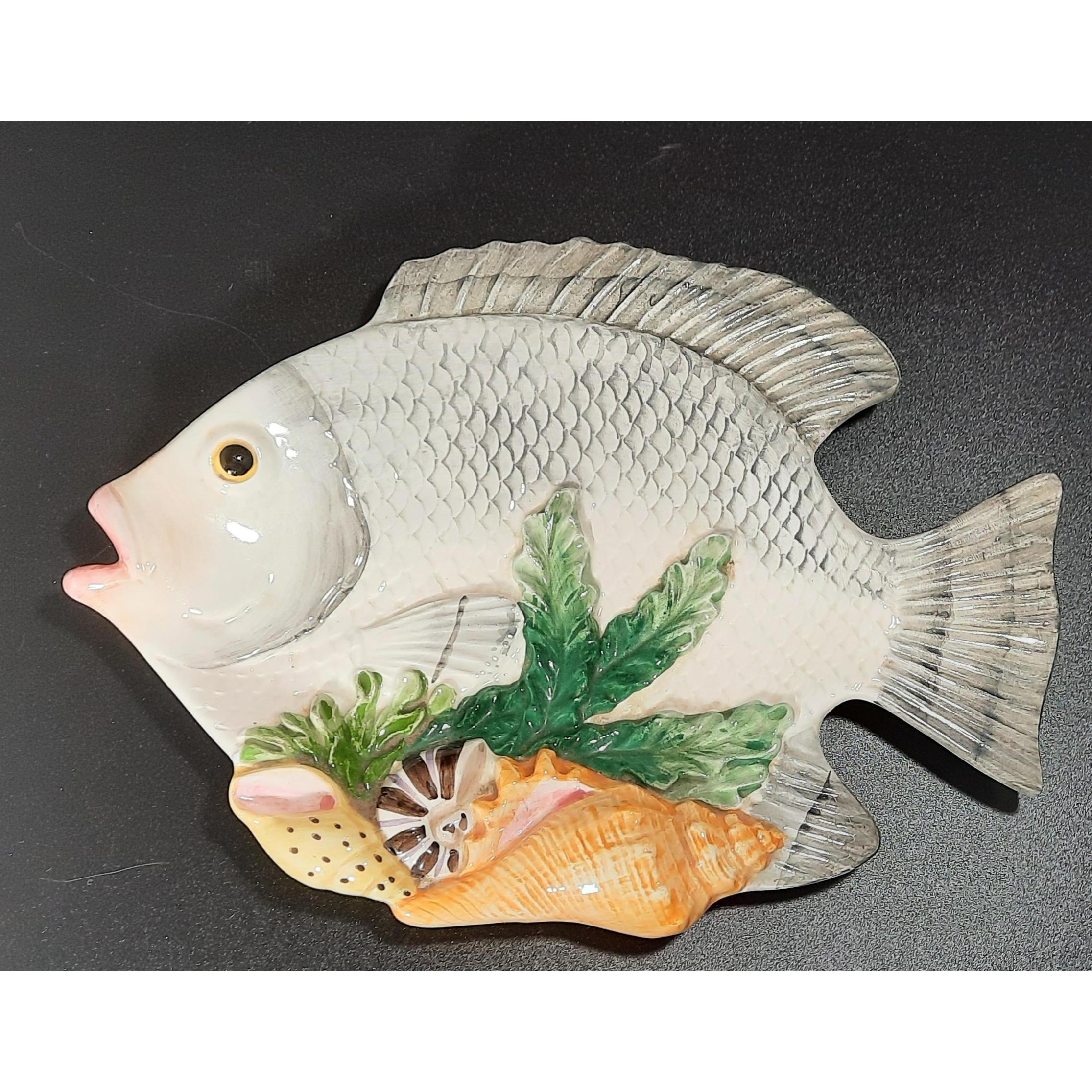 Vintage 1992 Fitz & Floyd Fish Market Collection Canape Plate Discontinued