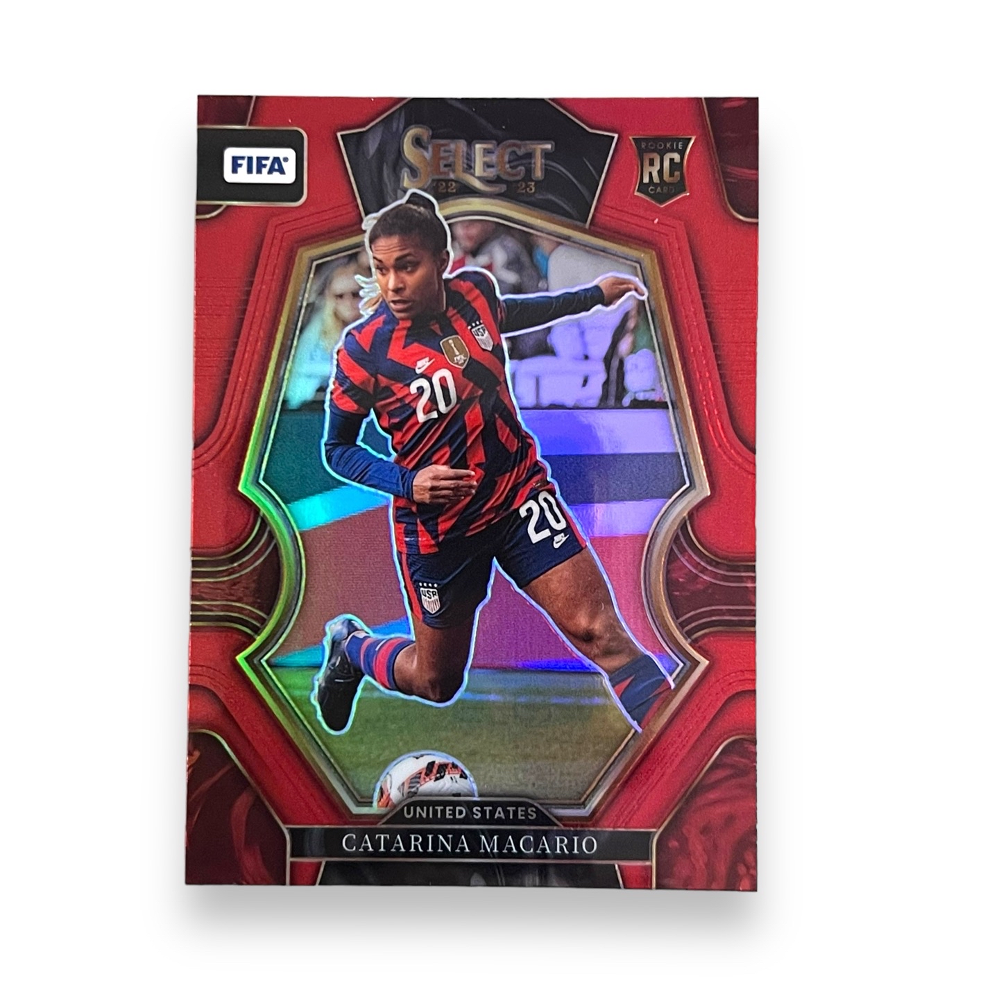 2022-23 Select FIFA Catarina Macario Red Prizm Mezzanine RC Rookie #192 USA