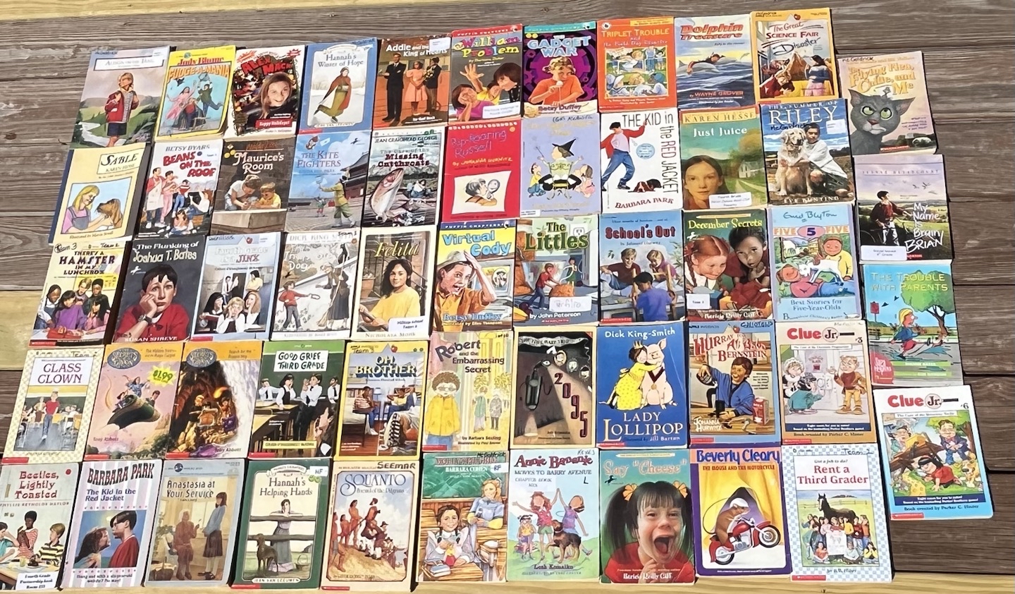 Lot of 54 children’s chapter books middle school vintage teacher ...