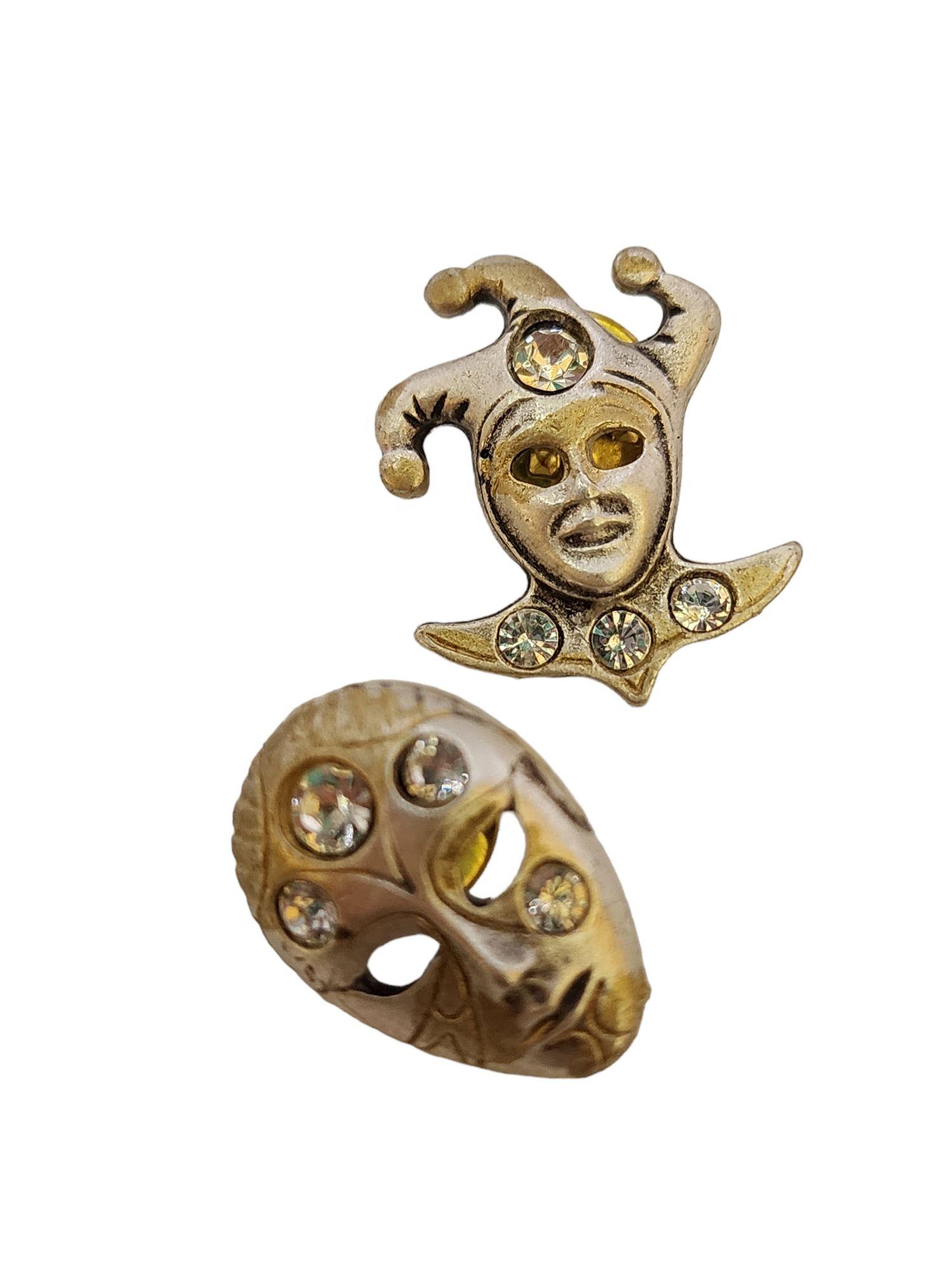 Vintage Jester Style Tie Tack Style Brooches