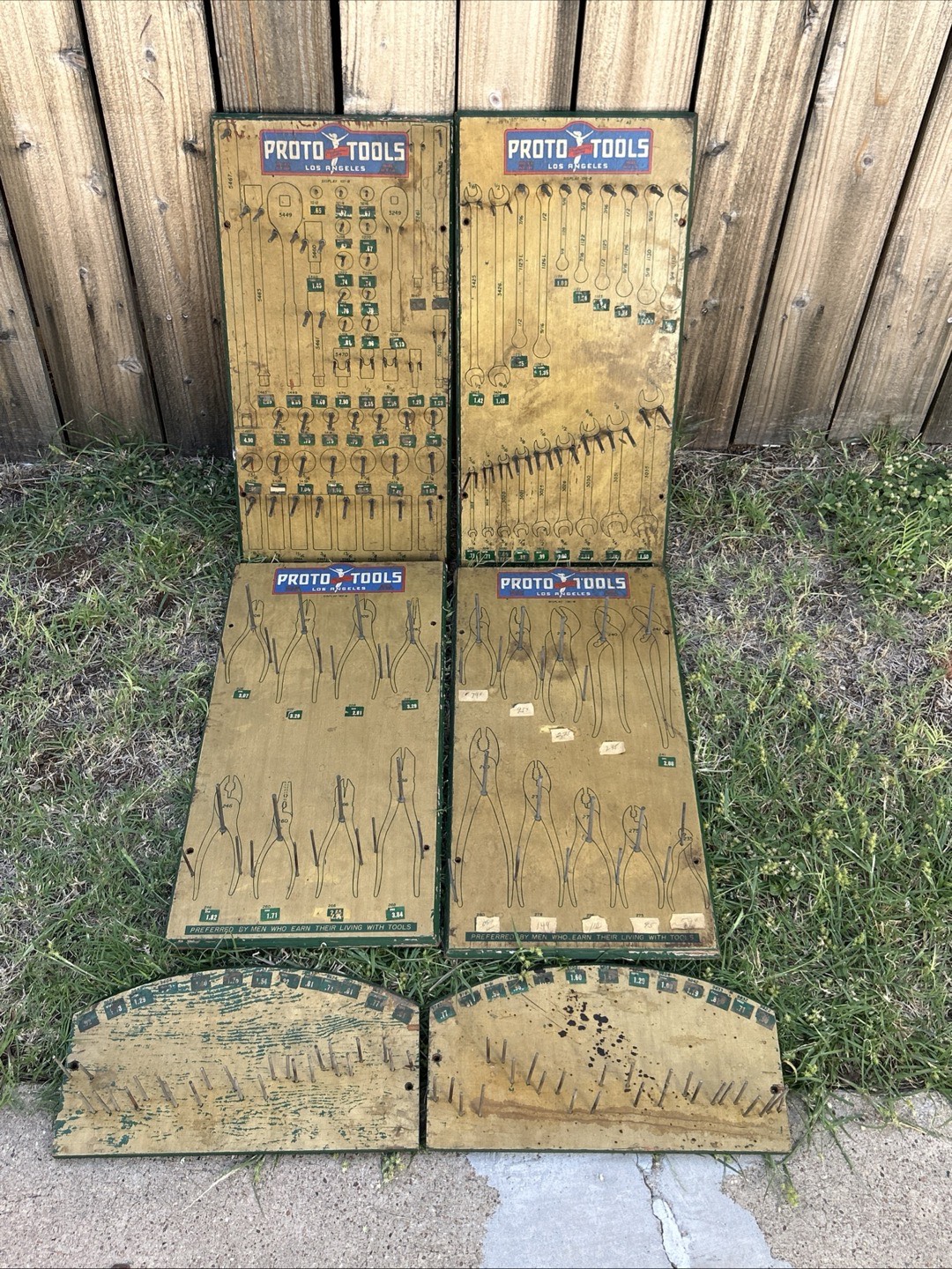 RARE 1940 Proto Tools Display Lot Of 6 Plomb Tools Era Dealer Board Los ...