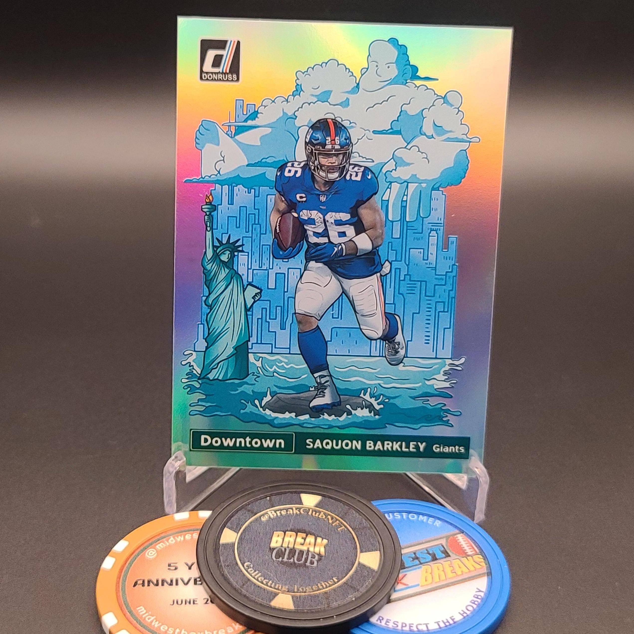 Saquon Barkely 2021 Panini Donruss Football Downtown Insert SSP Case ...