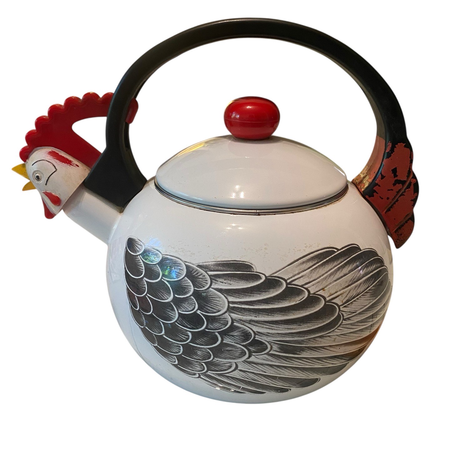 Kamenstein Vintage Rooster Chicken Hen Whistling Tea Kettle, also known ...