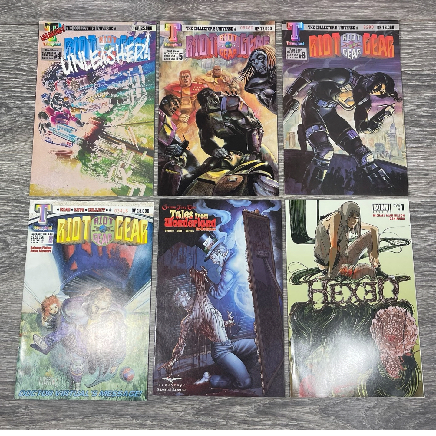 33 Riot Gear, Tales From Wonderland, & Hexed Comic Book Lot