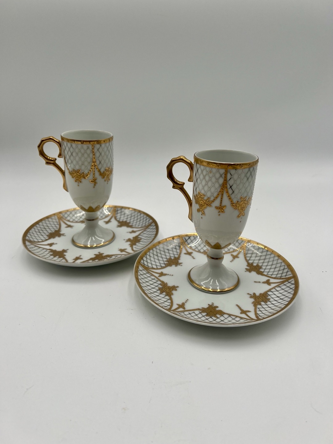 Antique Samson & Co Paris France Porcelain Tall Teacups And Saucers ...