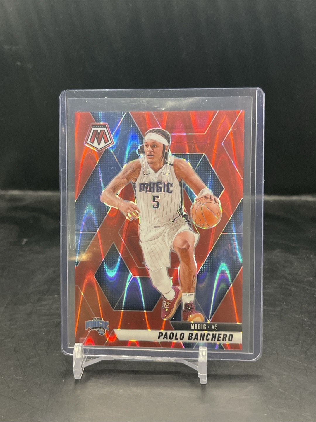 2024-25 Panini Mosaic Paolo Banchero Red Seismic Prizm 118/299 Orlando ...