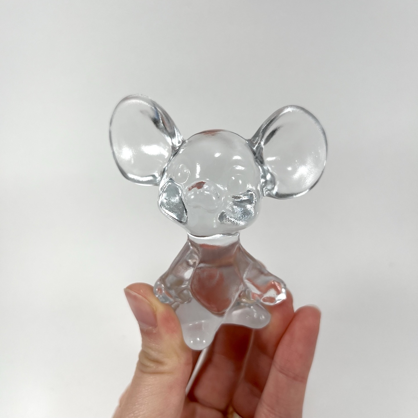 Fenton Clear Glass Mouse Miniature Figurine