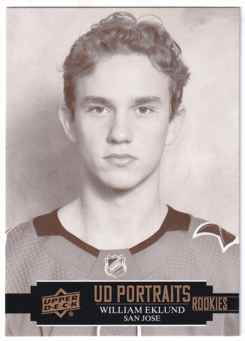 2021-22 Upper Deck Portraits #P76 William Eklund San Jose Sharks Hockey ...