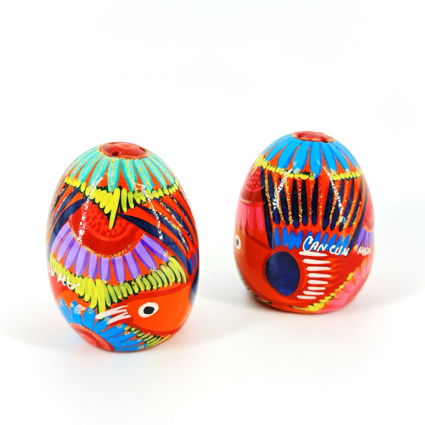 Cancun Mexico Colorful Salt And Pepper Shakers